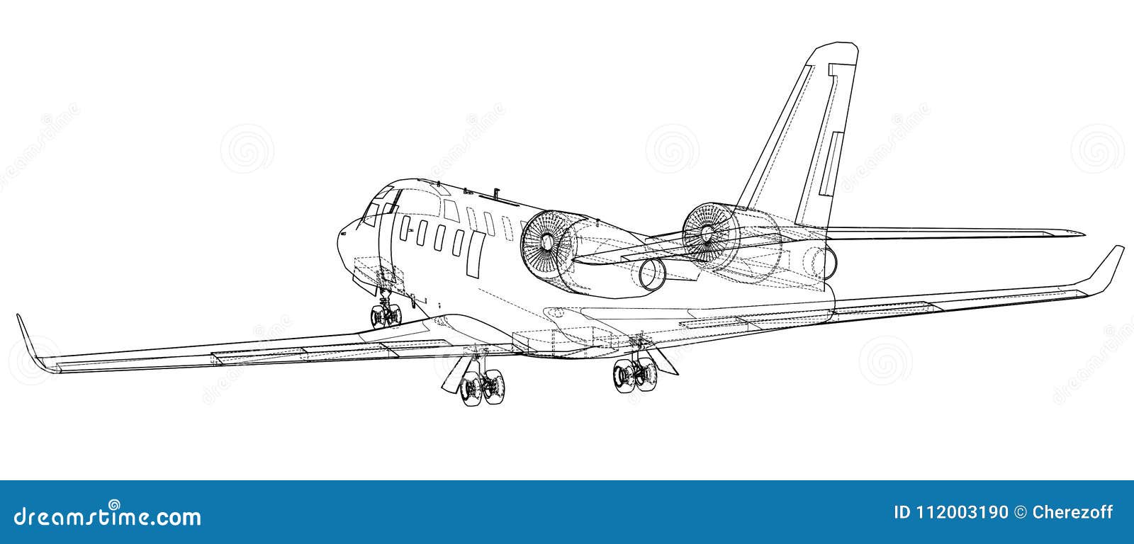 Airplane blueprint. Vector stock vector. Illustration of isolated ...