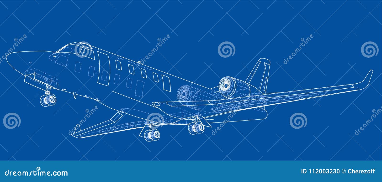 Airplane blueprint. Vector stock vector. Illustration of airport ...