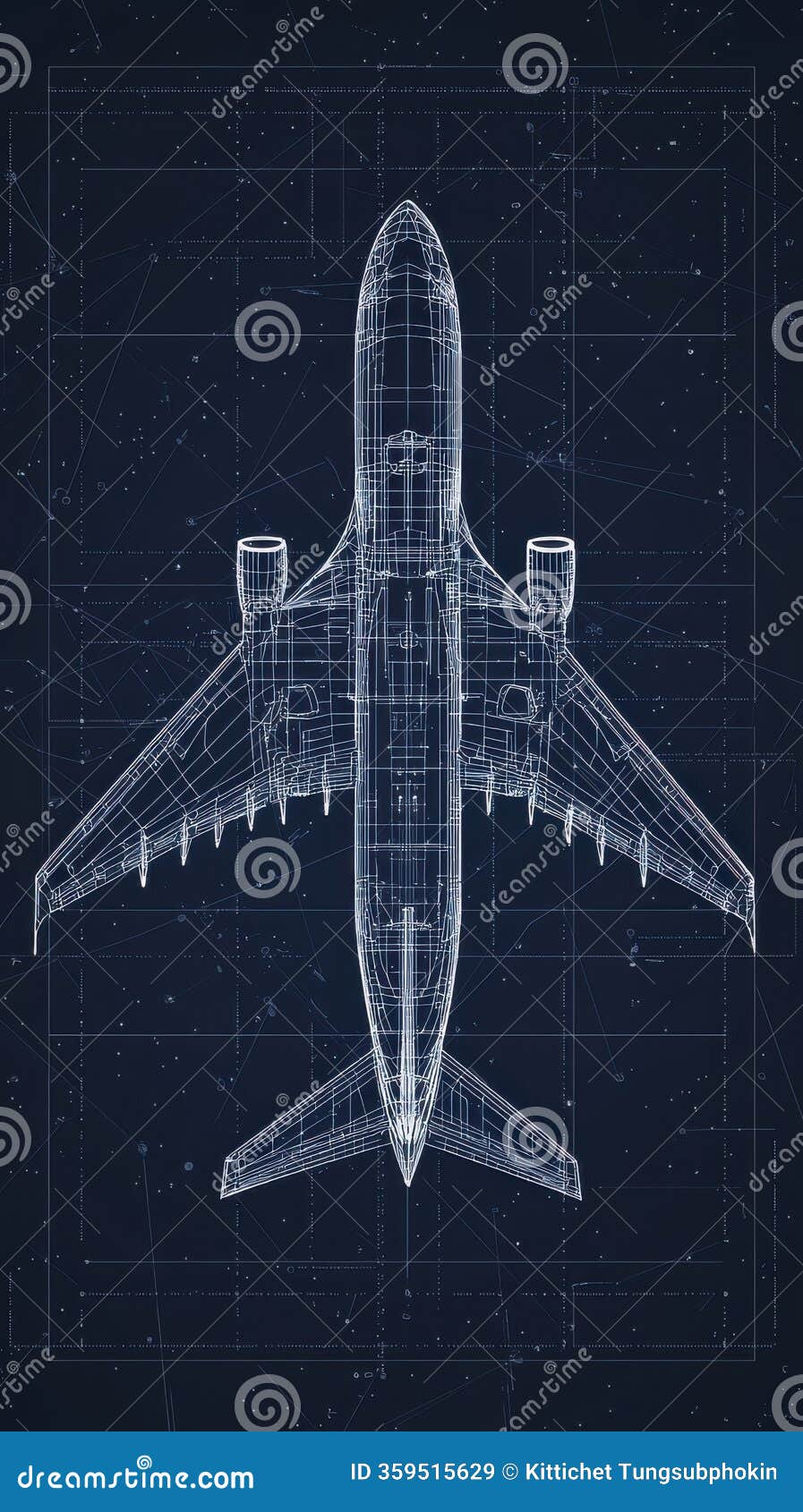 Detailed Technical Blueprint Of A Modern Fighter Jet With Annotations ...