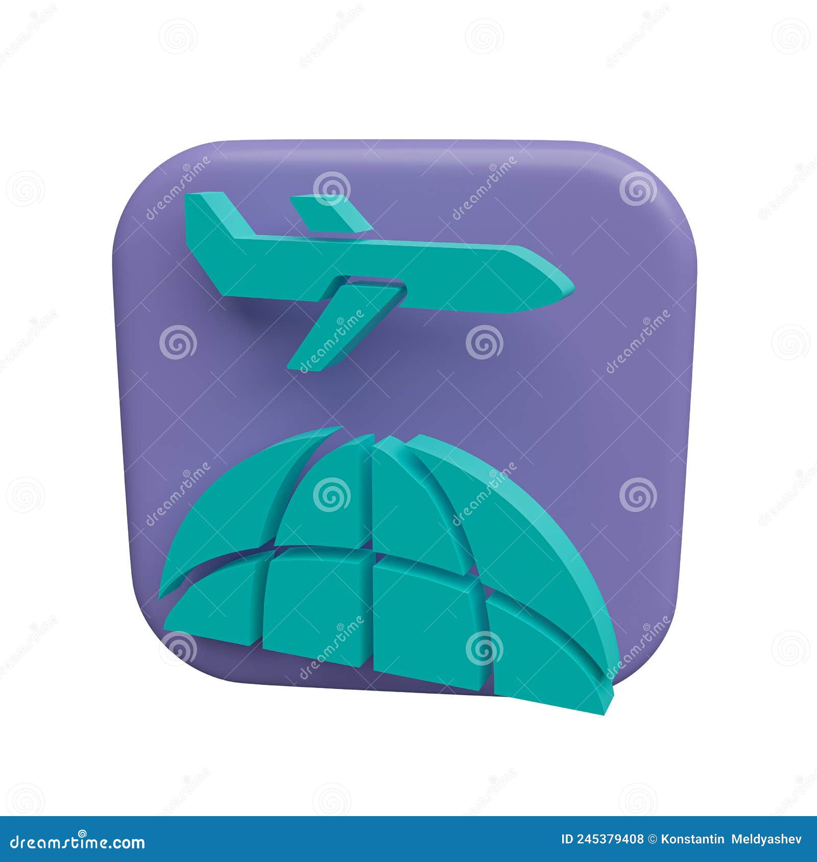 Airplane, Business 3d Icon Render Illustration Stock Illustration ...