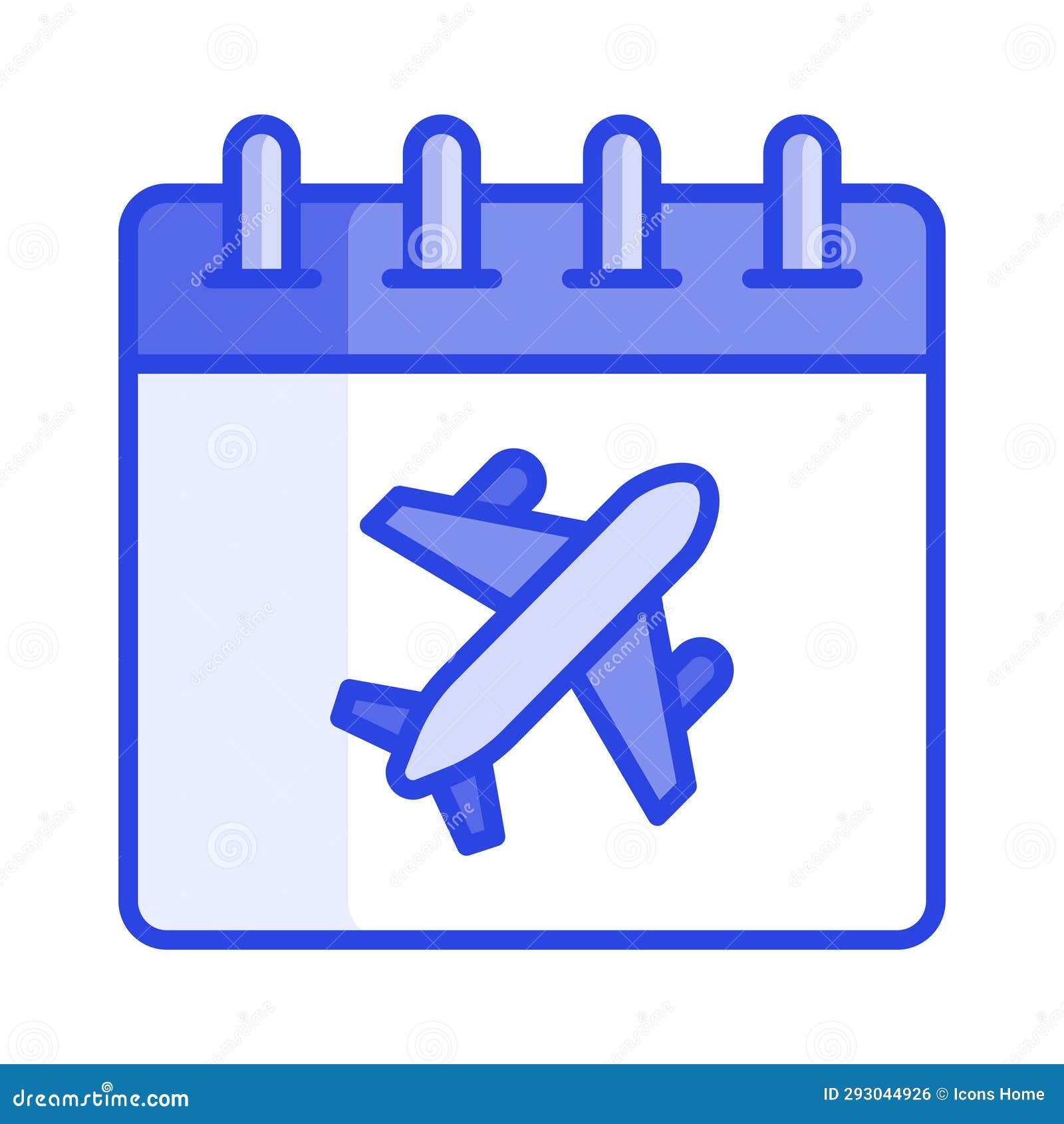 Airplane on Calendar Denoting Concept Icon of Flight, Ready To Use ...