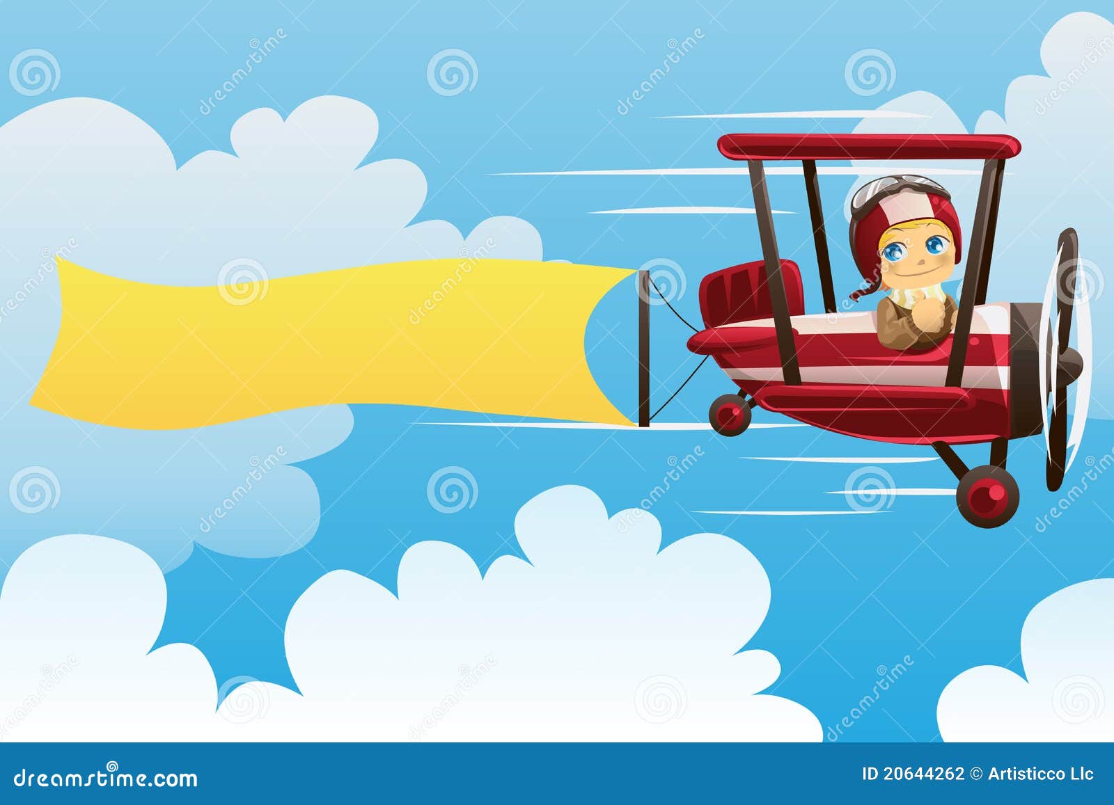Airplane carrying banner stock vector. Illustration of thumbs - 20644262