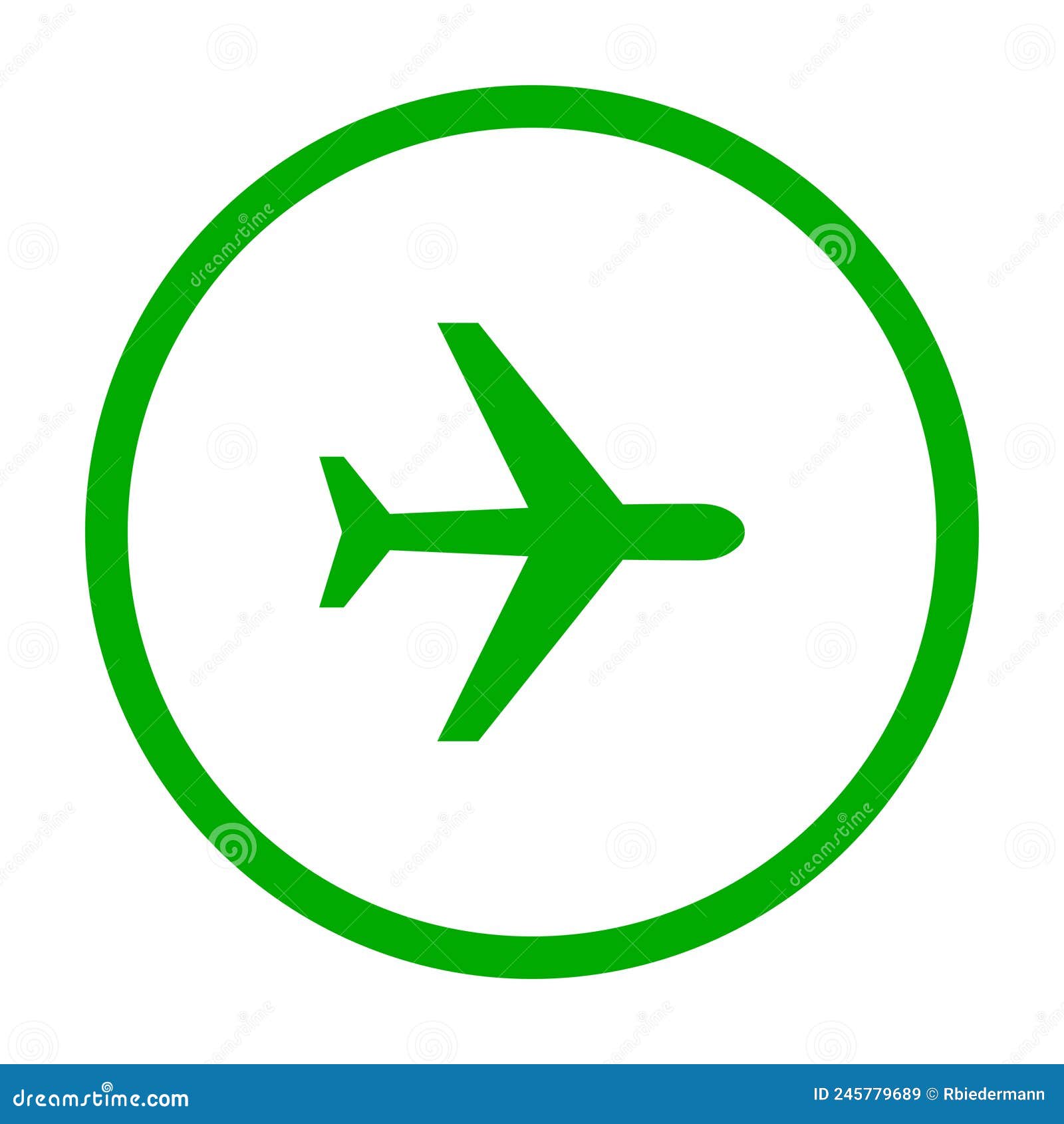 Airplane and circle stock vector. Illustration of travel - 245779689