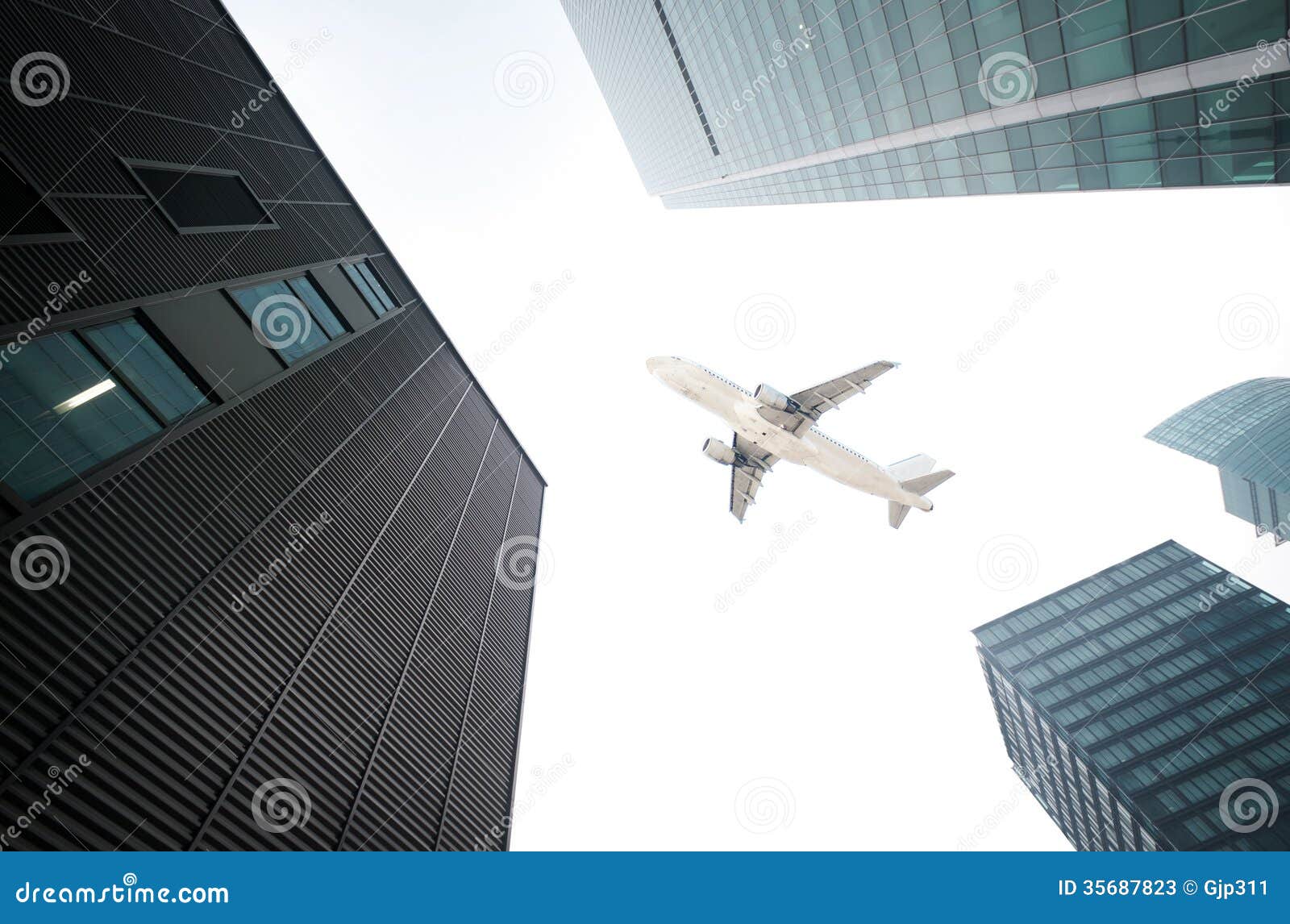 The airplane with the city stock image. Image of abstract - 35687823