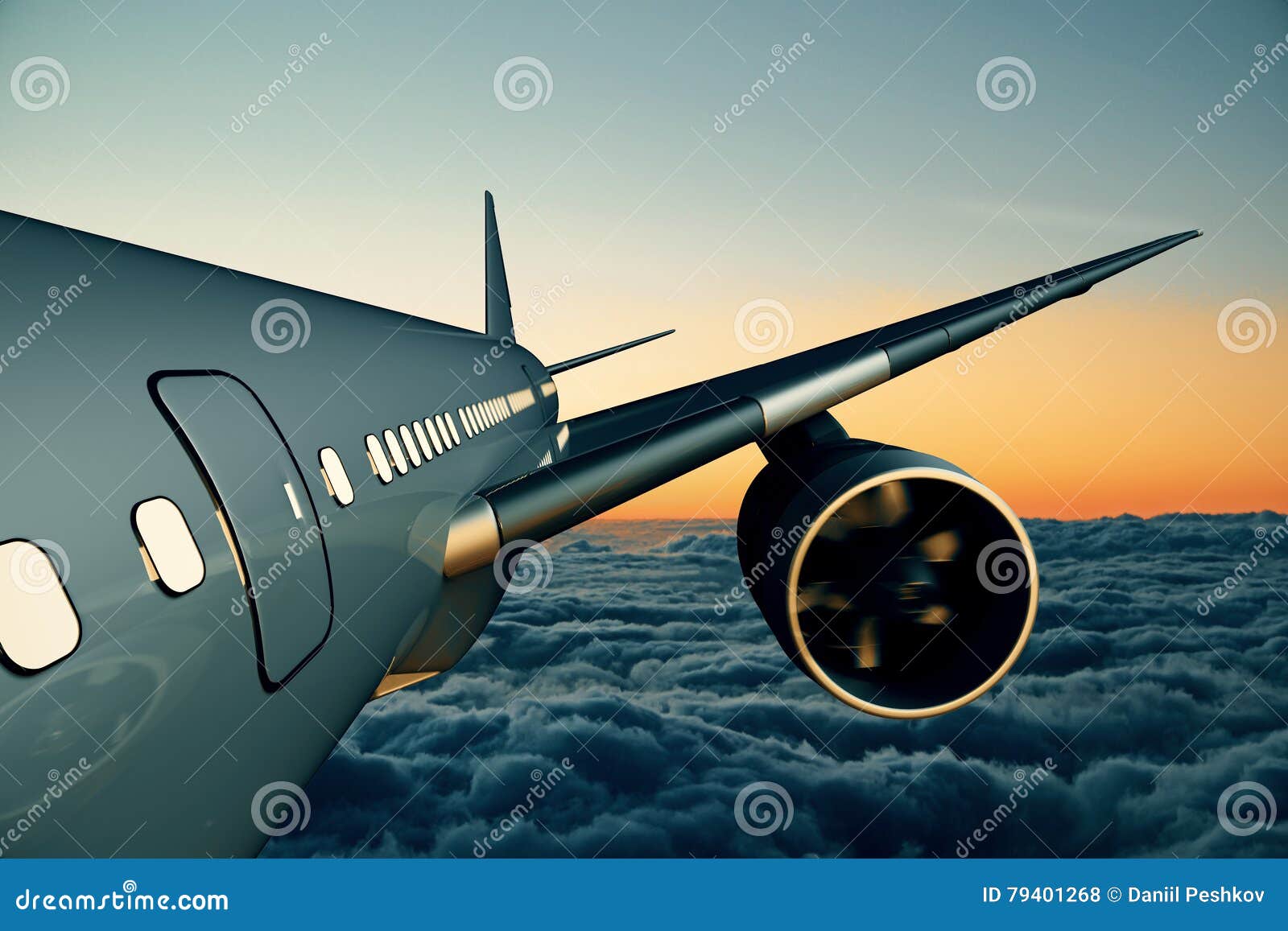 Airplane closeup stock illustration. Illustration of flight - 79401268