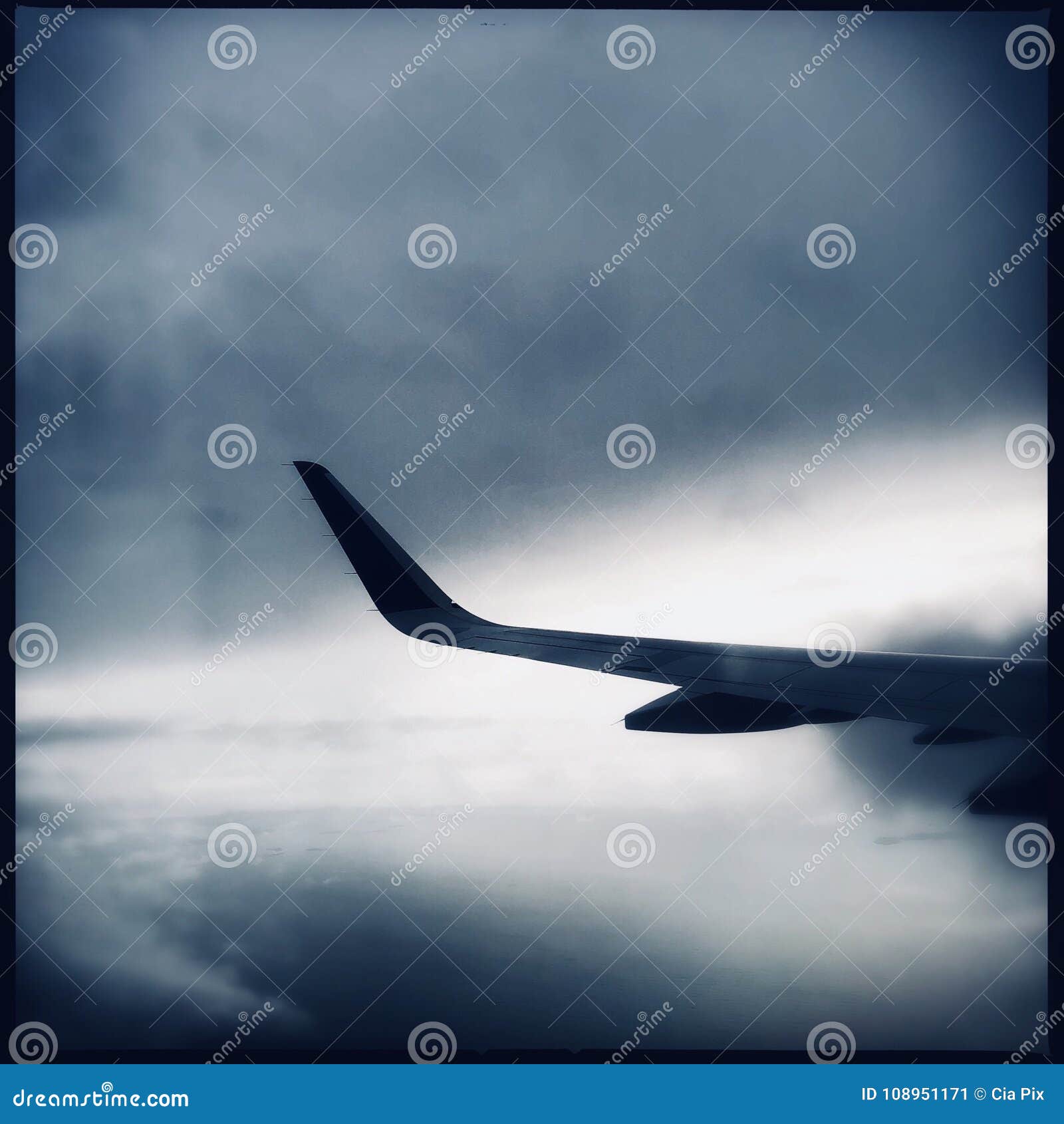 Airplane Wing in Grunge Sky Stock Image - Image of closeup, gray: 108951171
