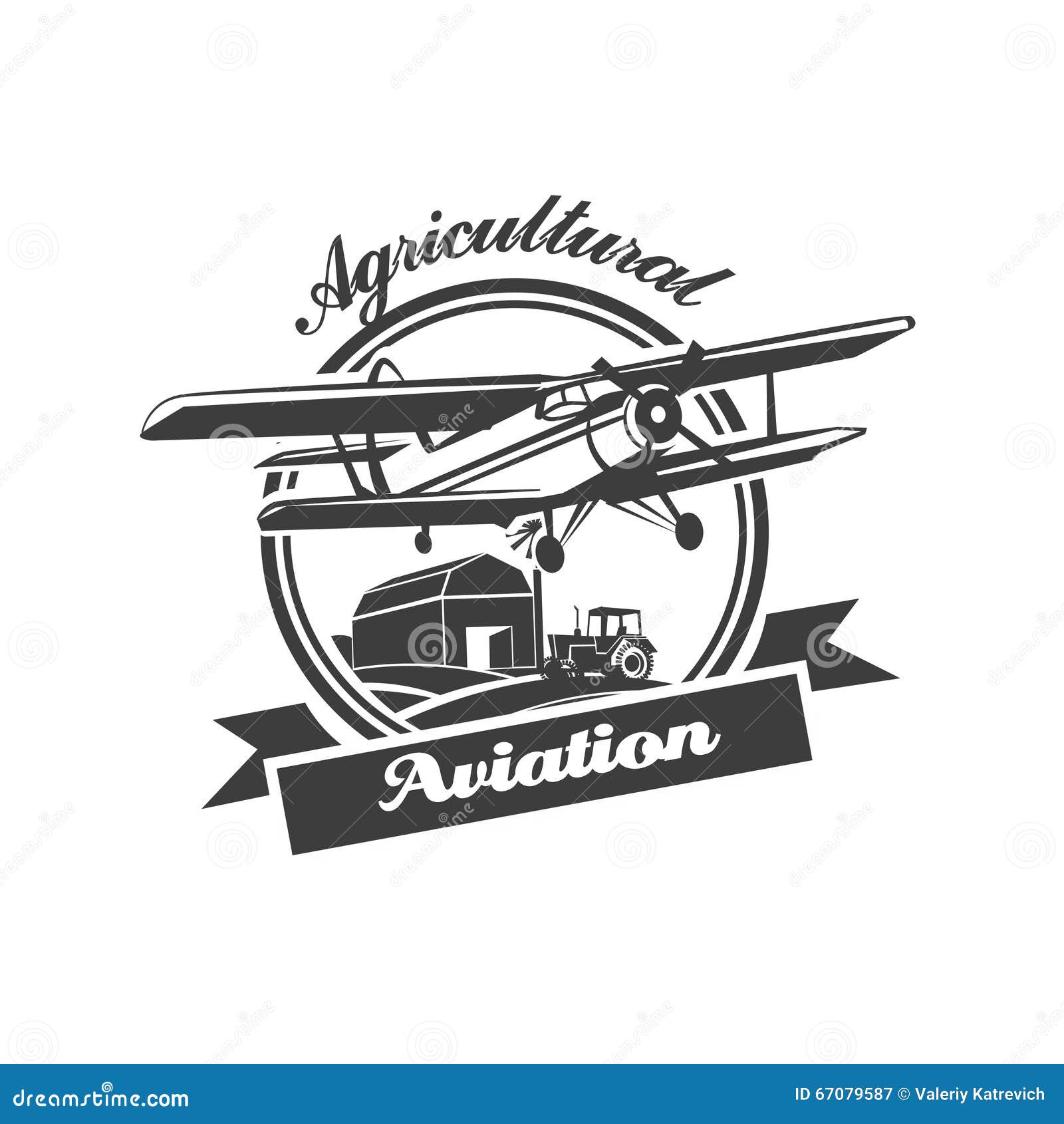 Airplane Club Logo, Emblem Of Airlift Company Cartoon Vector ...