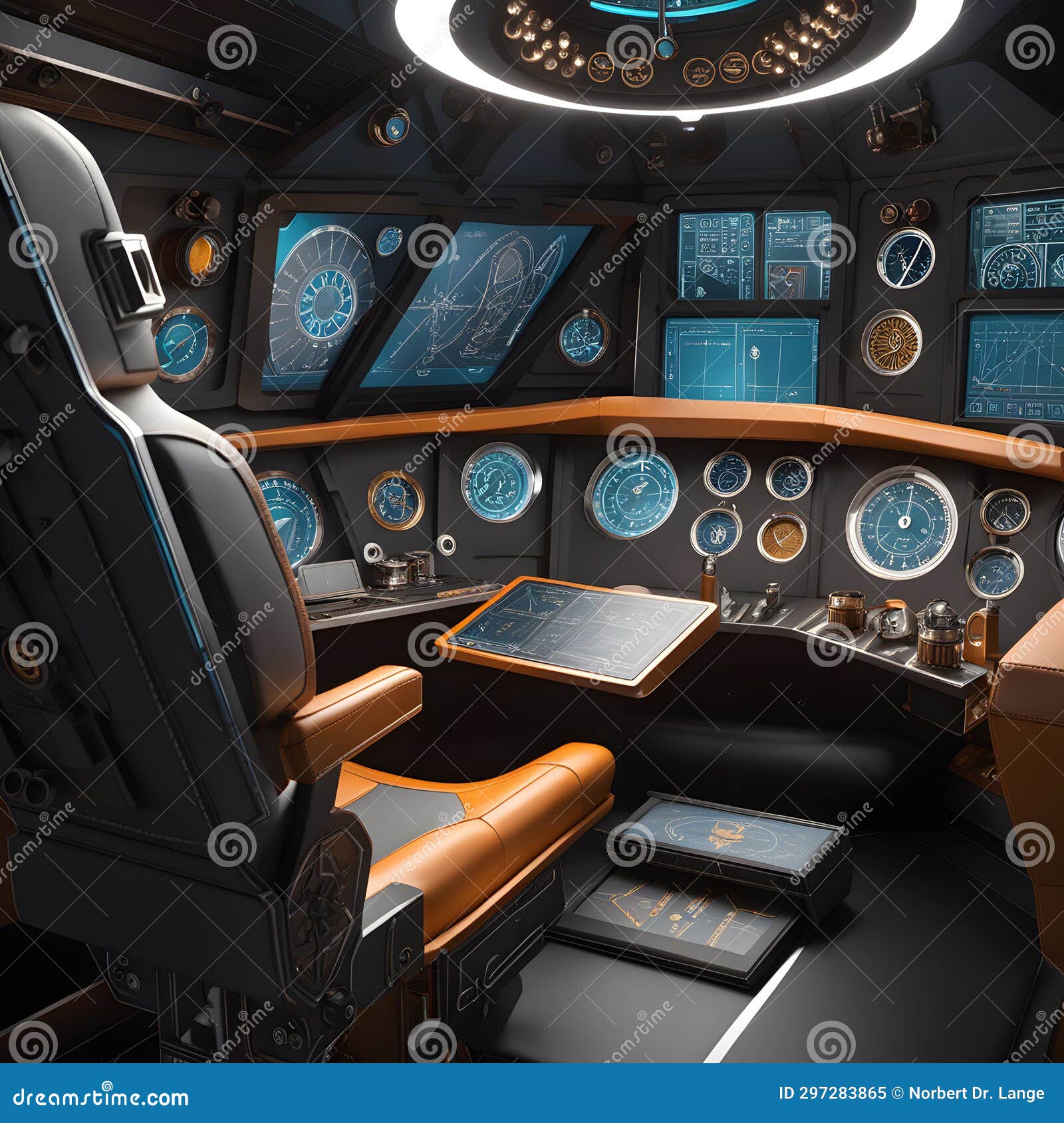Airplane Cockpit, AI-generatet Stock Image - Image of aigeneratet ...