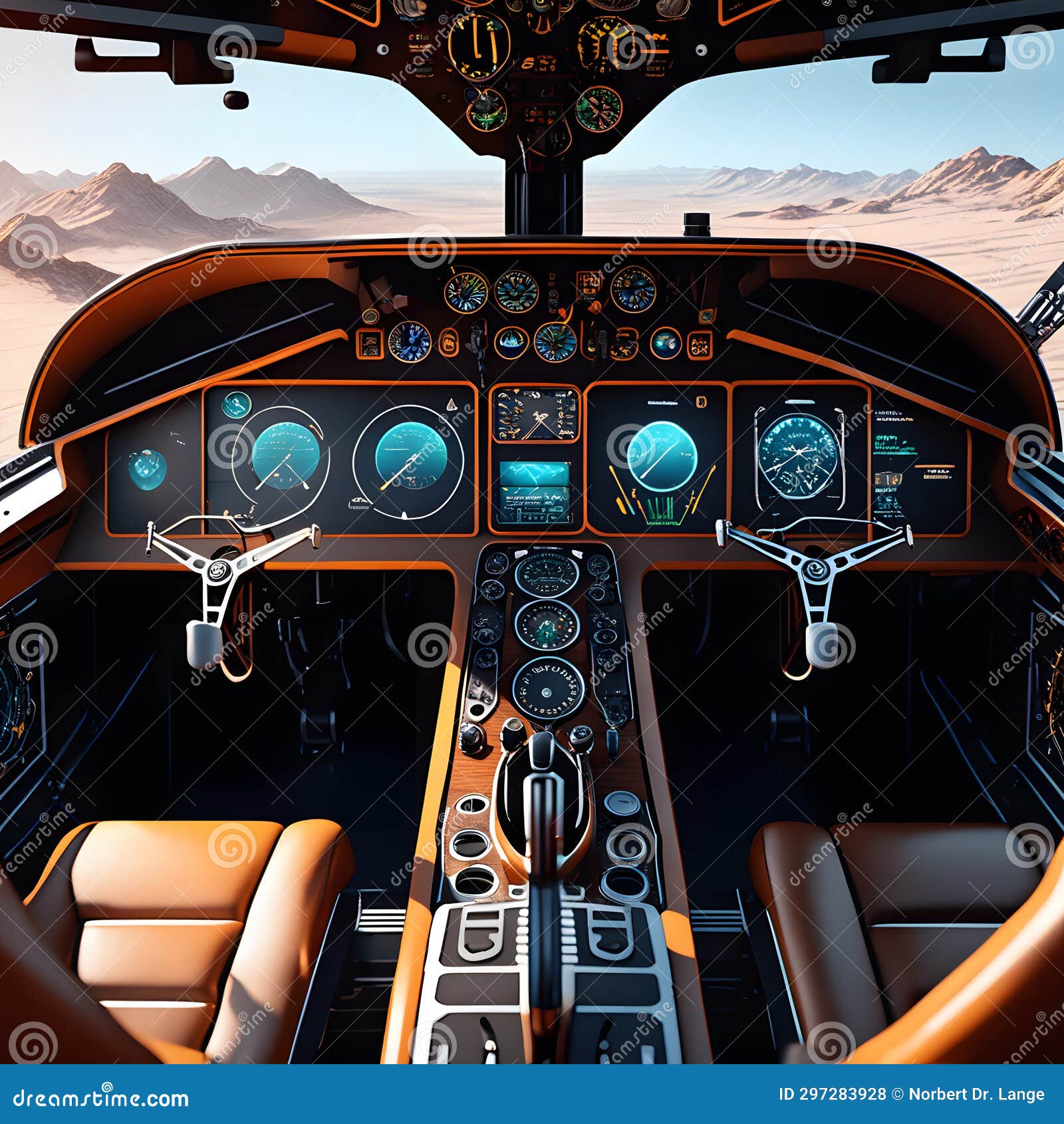 Airplane Cockpit, AI-generatet Stock Photo - Image of speed, airplane ...