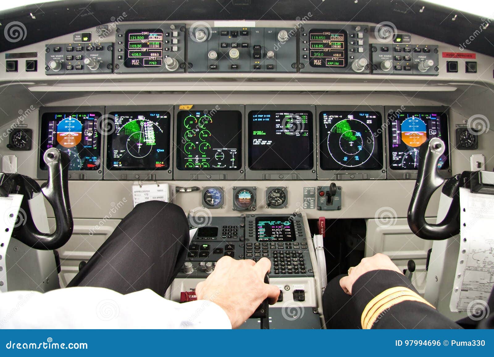 Airplane Cockpit-the Best Office Stock Photo - Image of flight, taking ...
