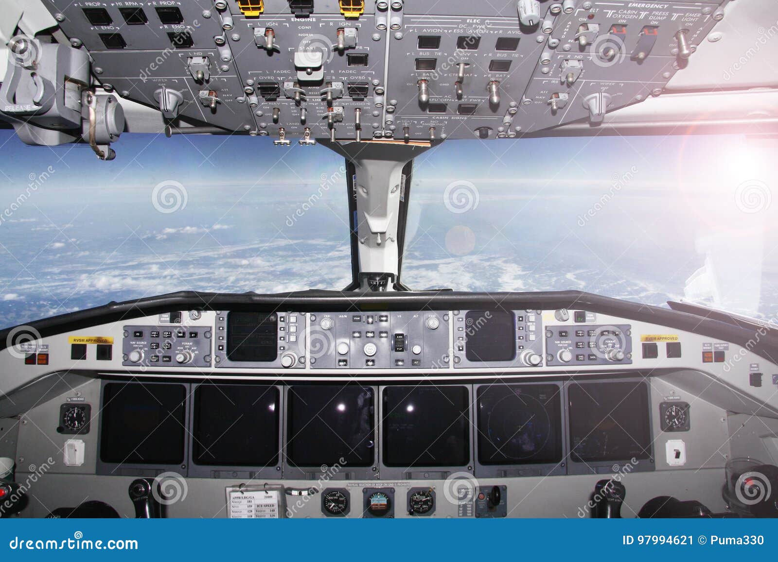 Airplane Cockpit-the Best Office Stock Image - Image of pilot, aviation ...