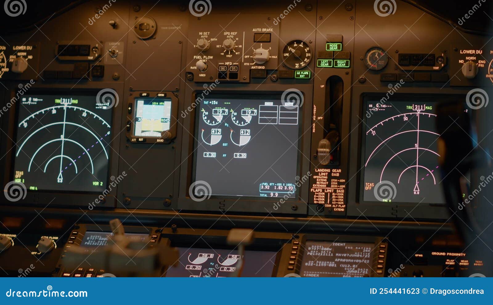 Airplane Cockpit with Flying Command on Control Panel Stock Video ...