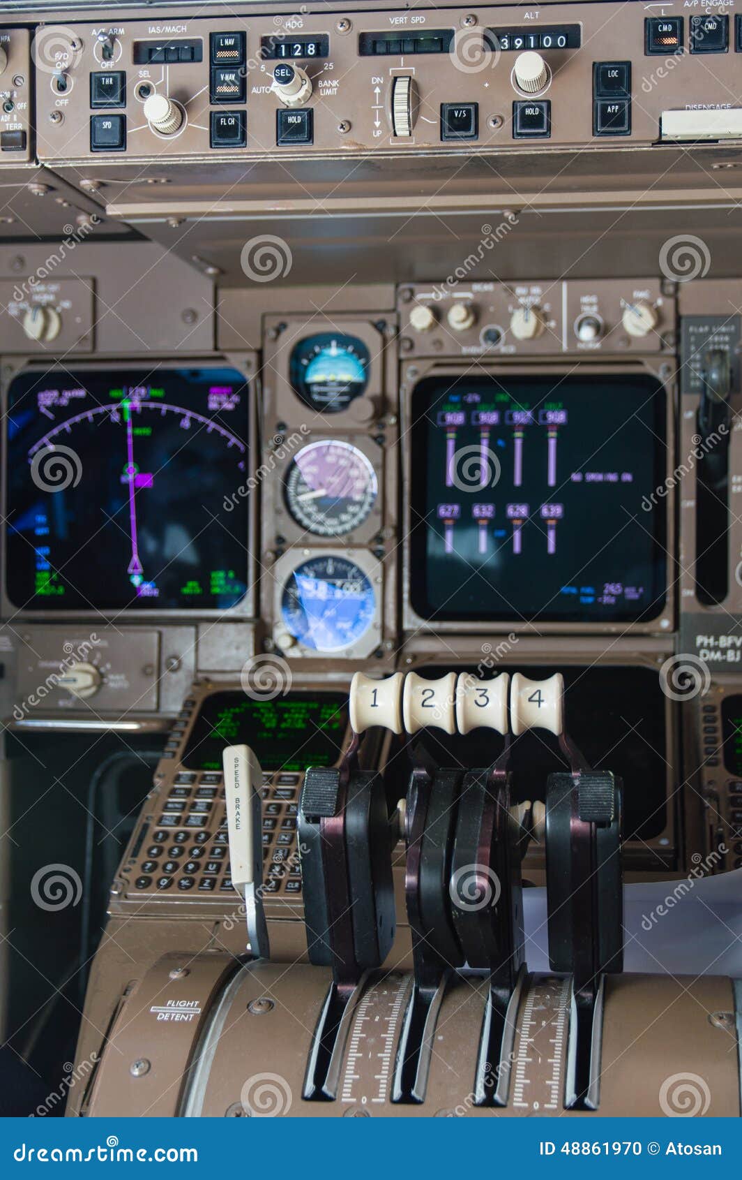 Airplane Cockpit Instruments Stock Photo - Image of graph, dashboard ...