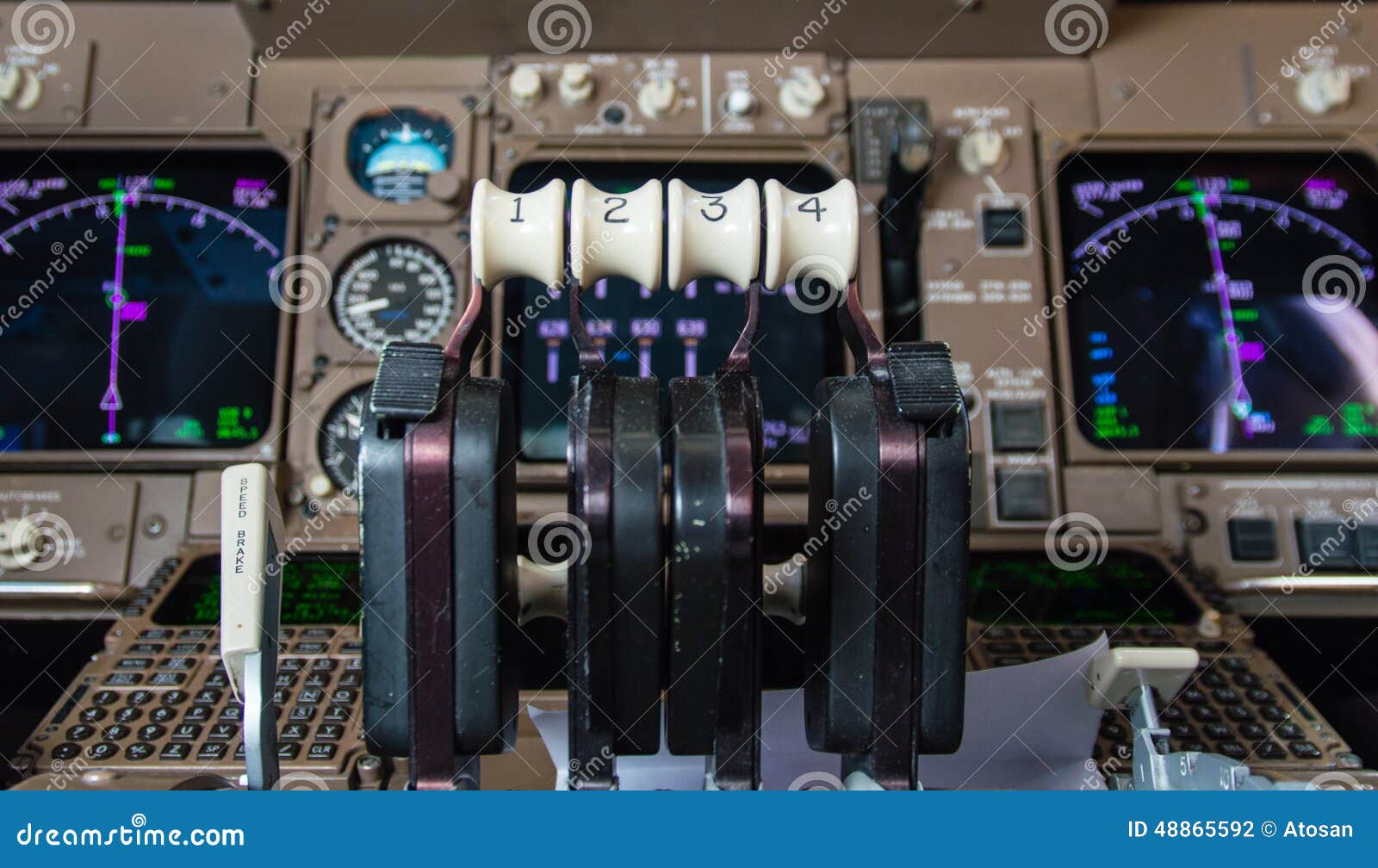 Airplane Cockpit Instruments Stock Photo - Image of interior, graph ...