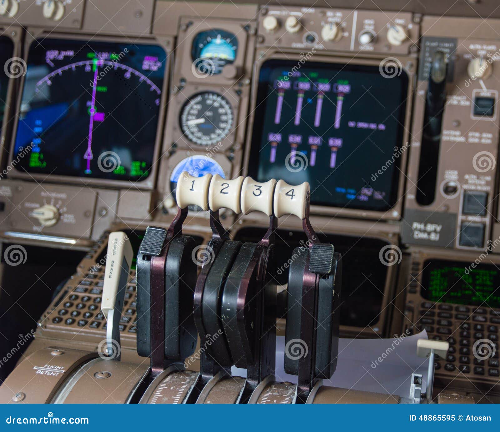 Airplane Cockpit Instruments Stock Image - Image of knob, dashboard ...