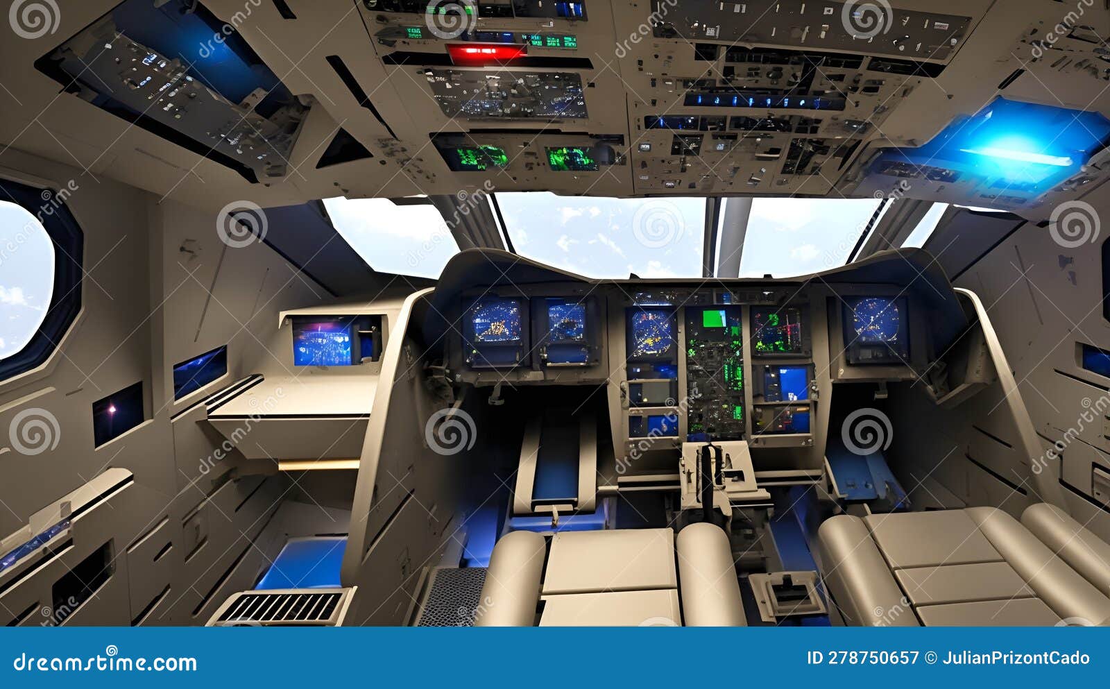 Airplane Cockpit Pilot View Created with Generative Ai Stock ...