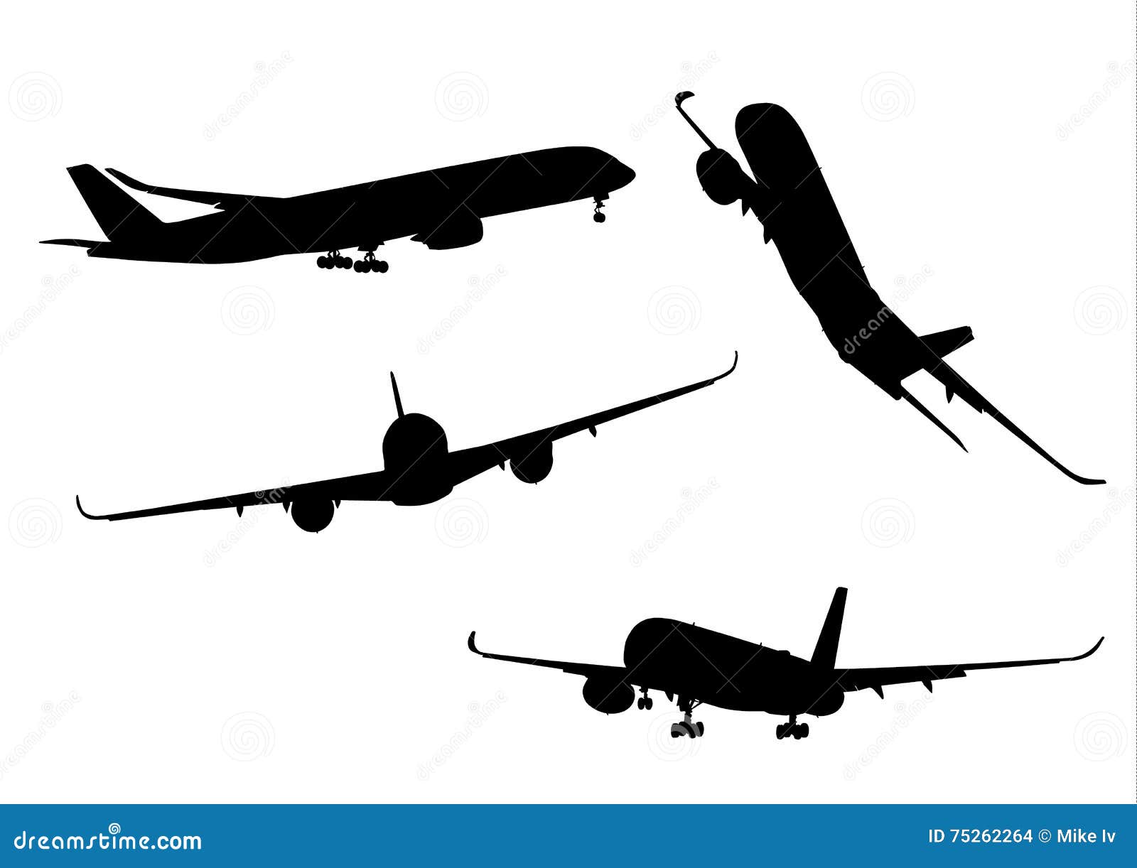 Airplane Airbus Plane Vector Over White Background | CartoonDealer.com ...