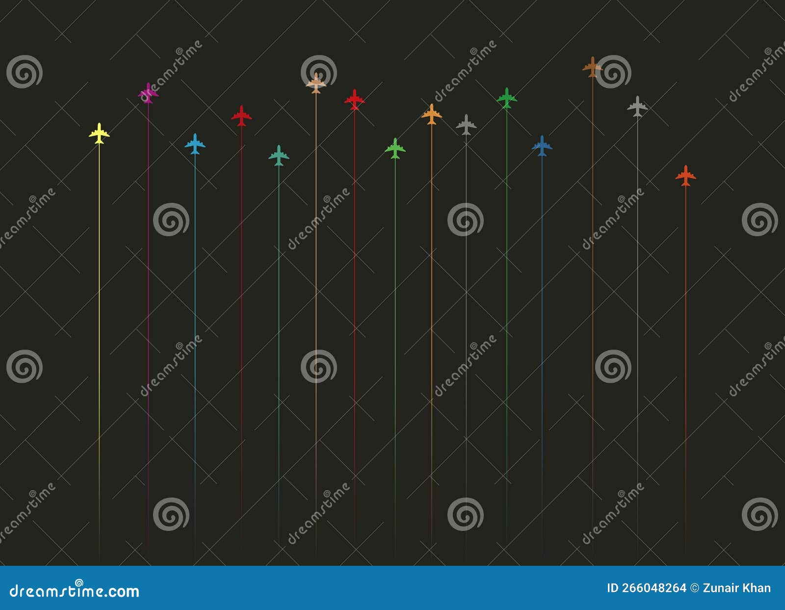 Airplane in Different Colors, Simple Minimal Art, Vector Design ...