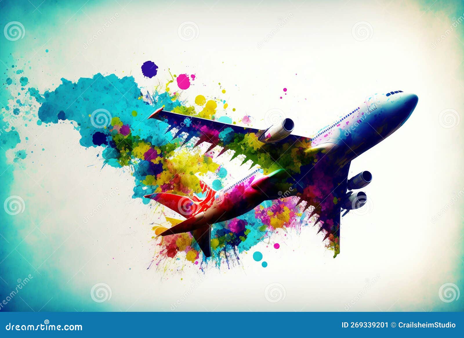 An Airplane with Colors of Positive Emotions, Abstract. Generative AI ...