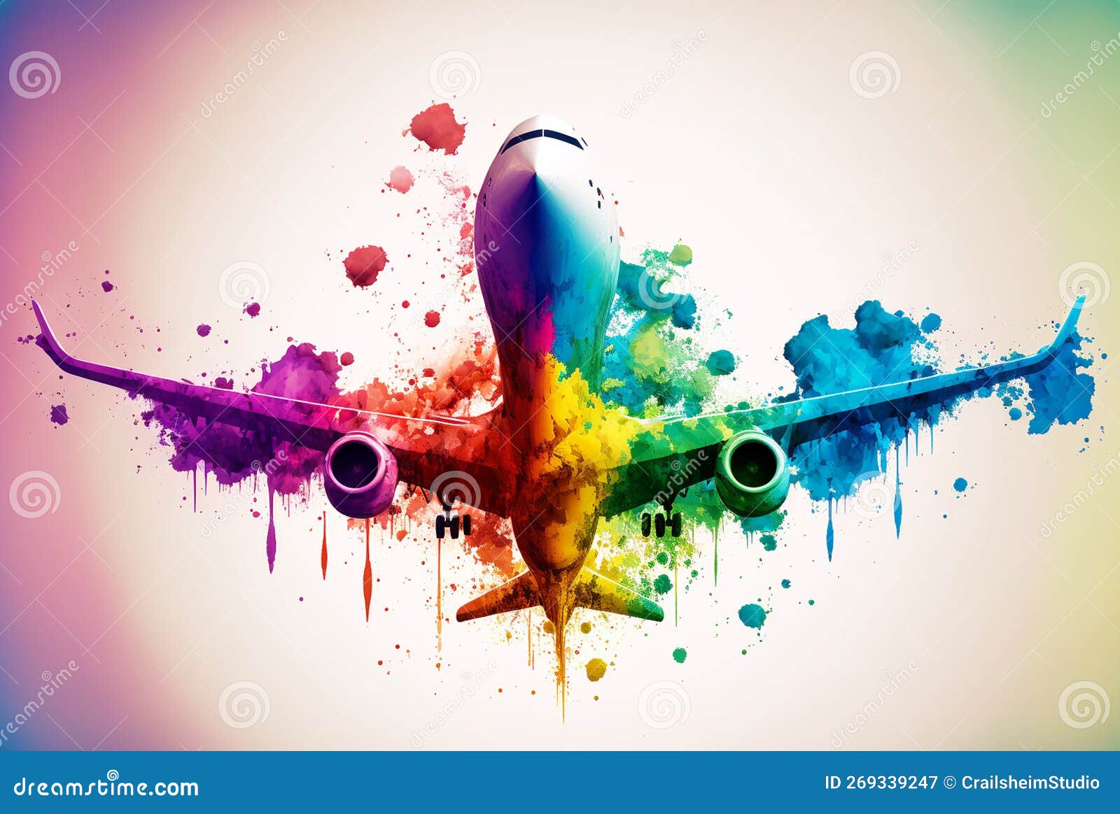 An Airplane with Colors of Positive Emotions, Abstract. Generative AI ...