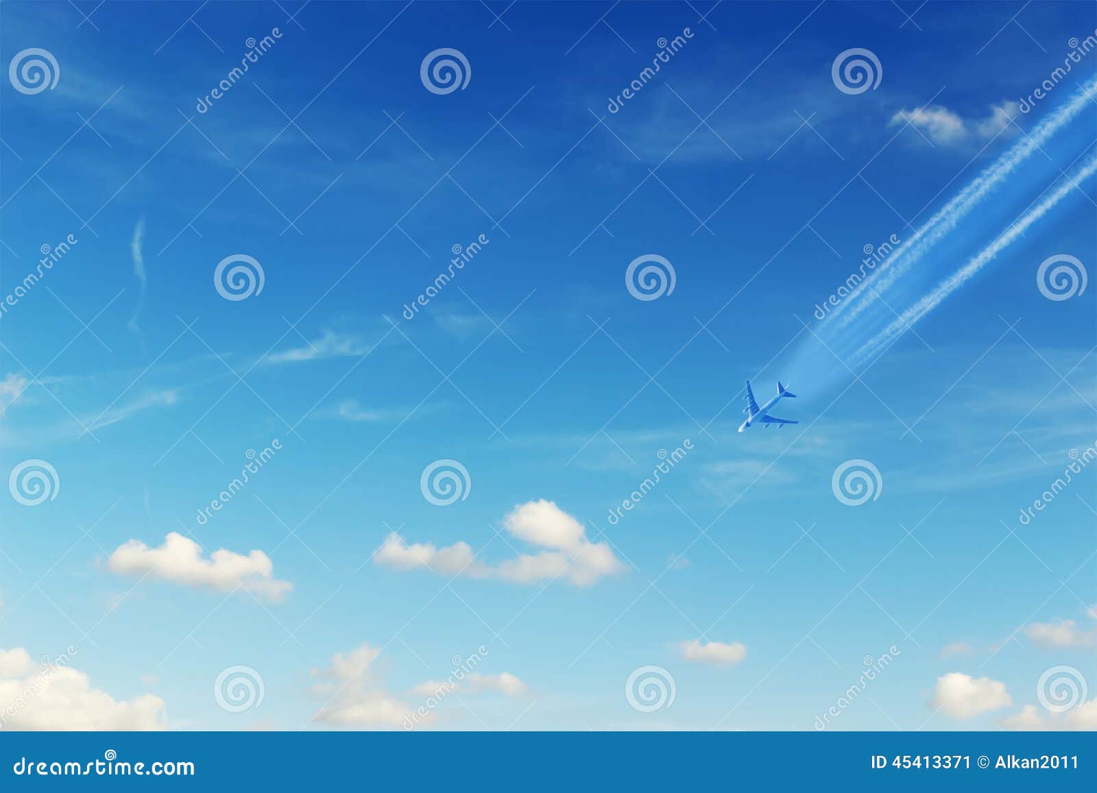 Airplane contrails stock image. Image of plane, travel - 45413371
