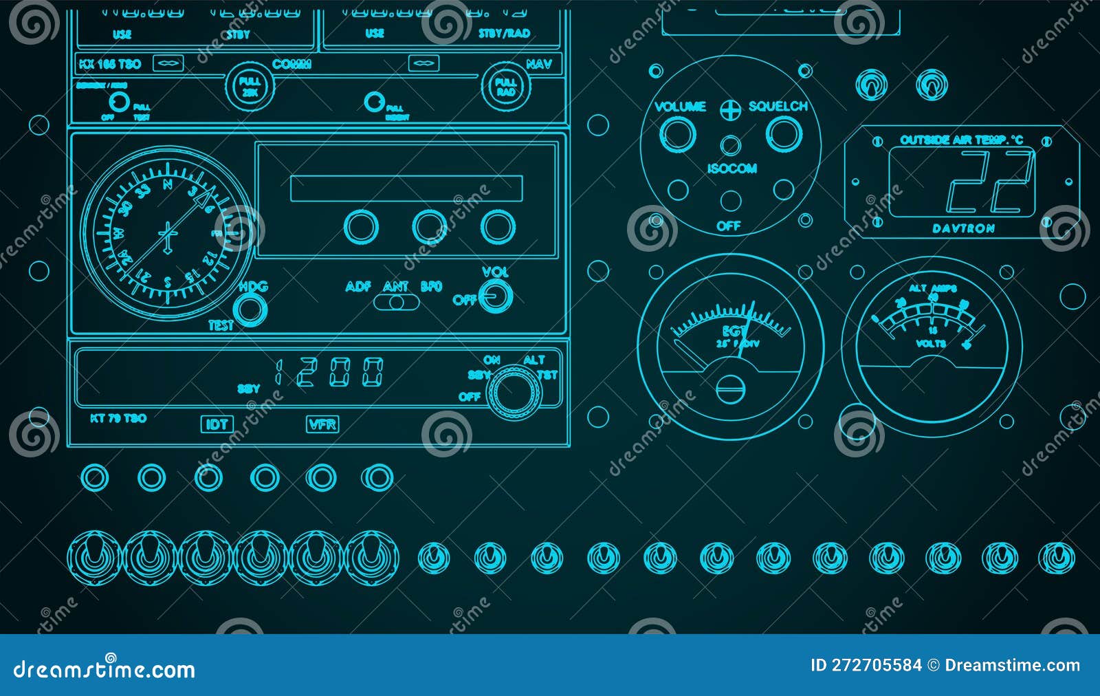 Airplane Control Dashboard Illustrations | CartoonDealer.com #272705580