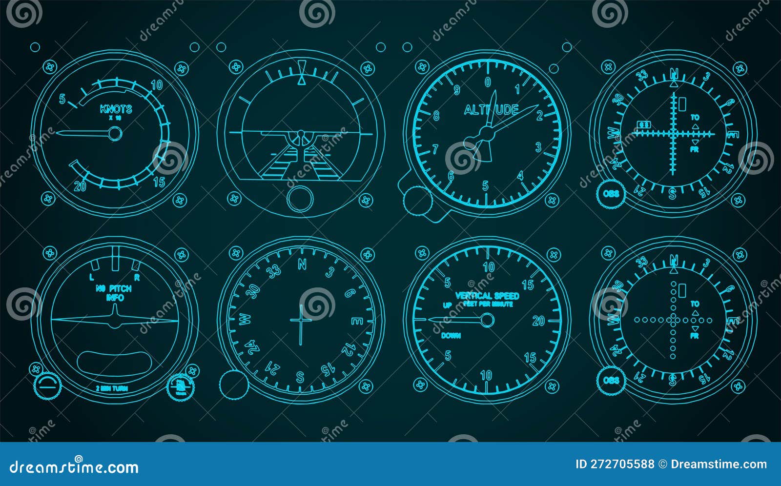 Airplane Control Dashboard Illustrations | CartoonDealer.com #272705580