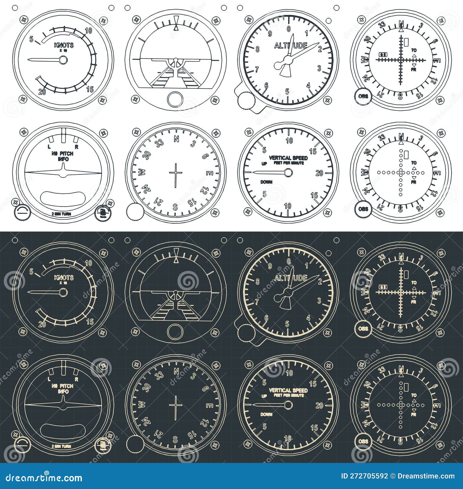 Airplane Control Dashboard Illustrations | CartoonDealer.com #272705580
