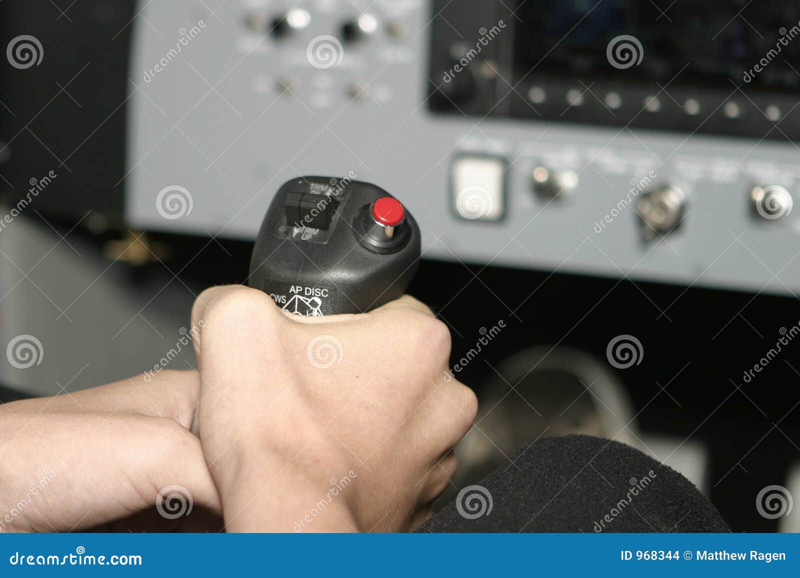 Airplane Controls stock photo. Image of panel, stick, simulator - 968344