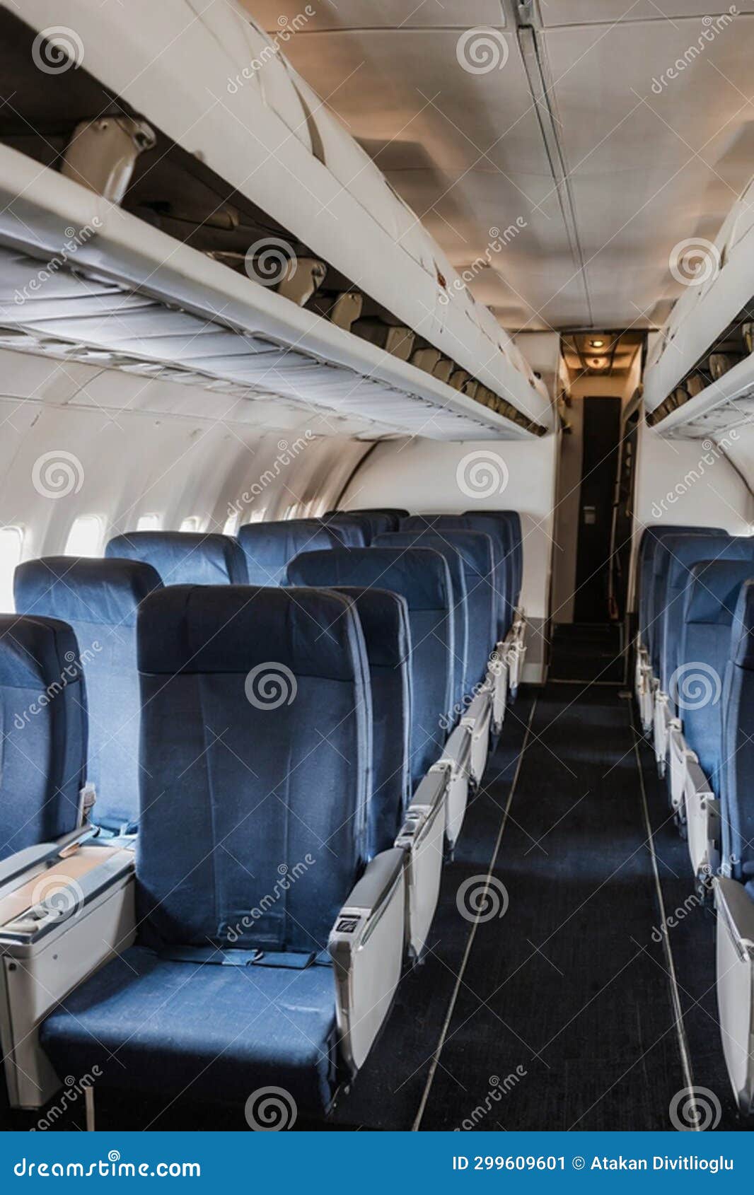 Corridor And Seats Inside Airplane Royalty-Free Stock Photography ...