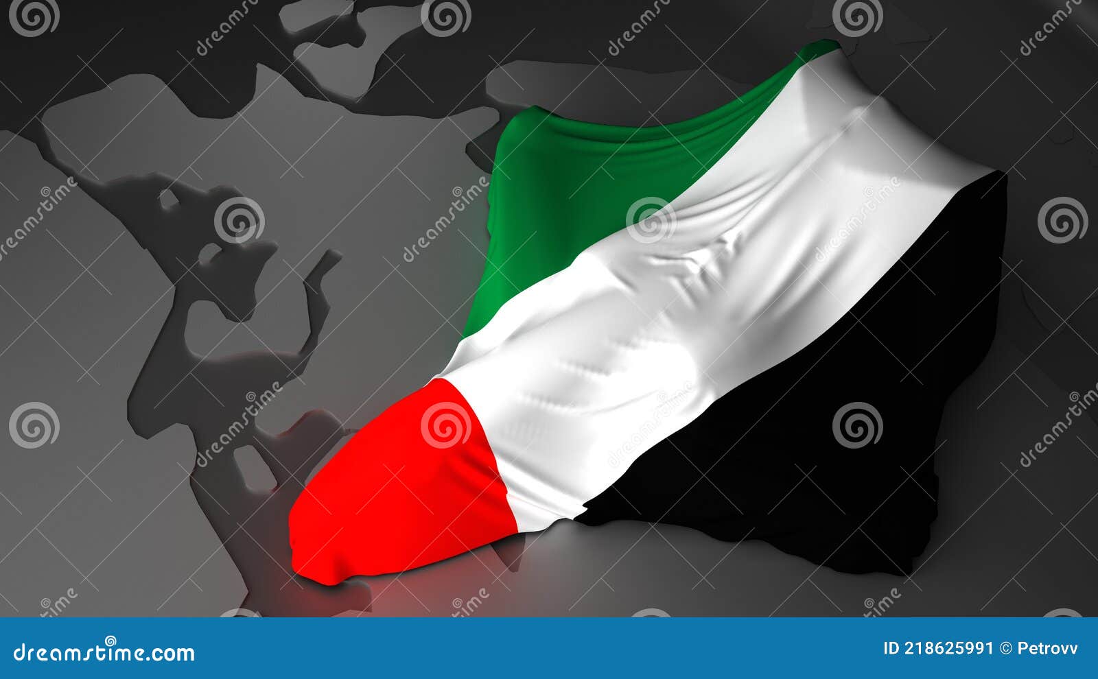 Airplane is Covered with the Flag of the UAE Stock Illustration ...