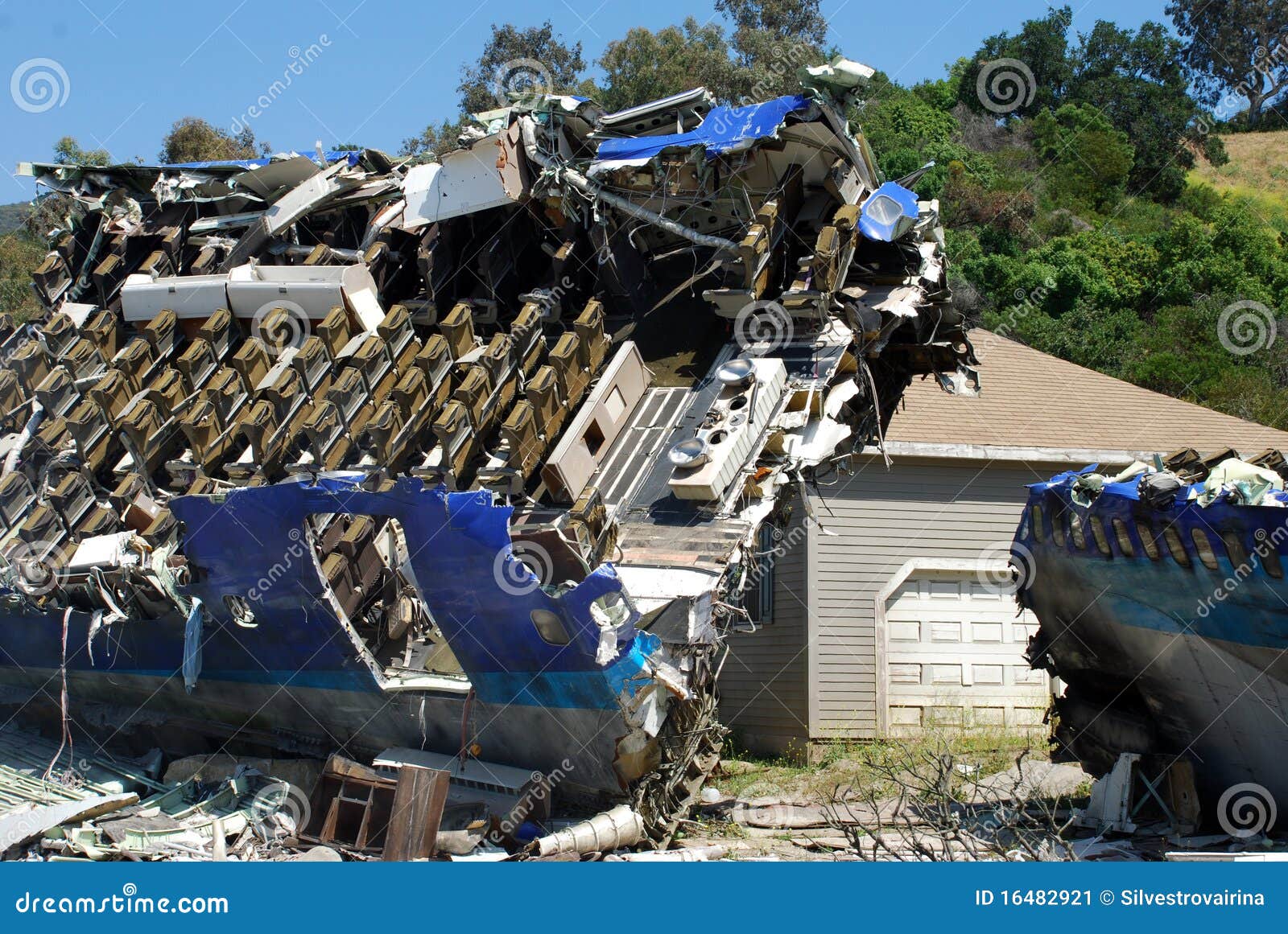 Airplane crash stock image. Image of dummy, film, aviation - 16482921
