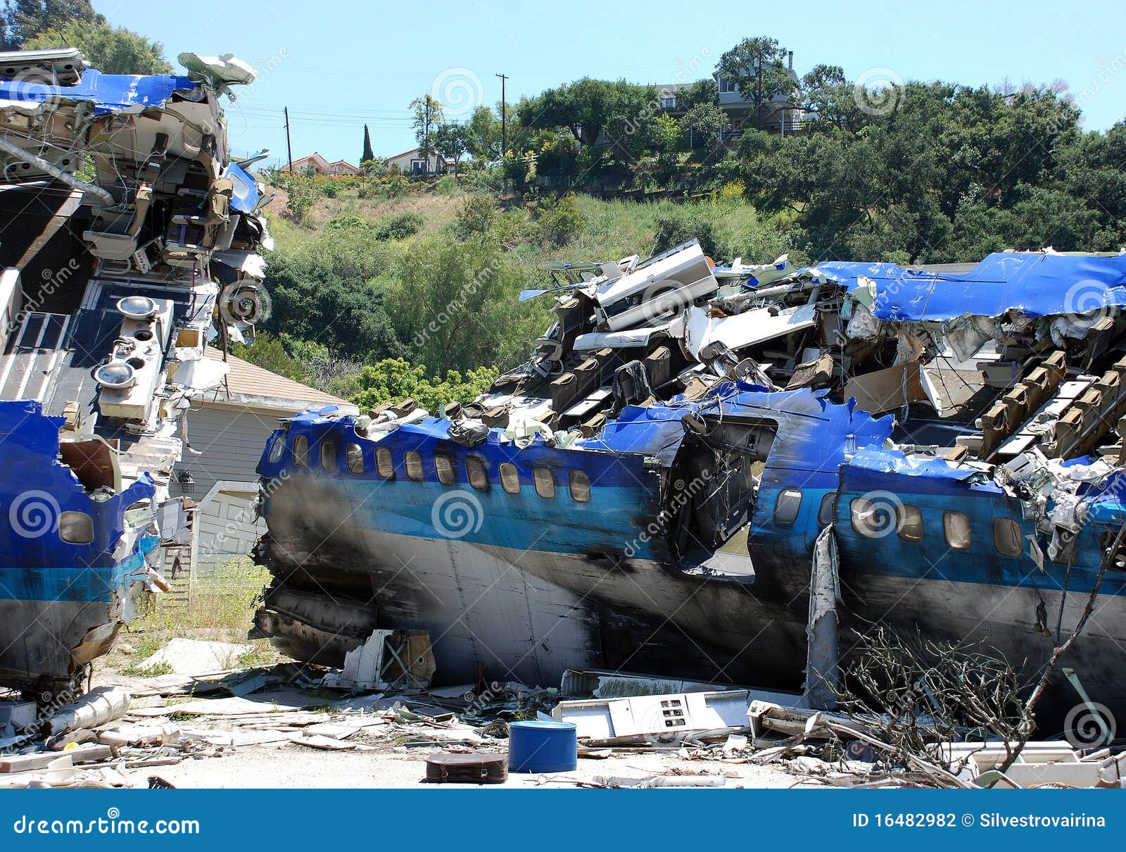 Airplane crash stock photo. Image of landing, help, passenger - 16482982