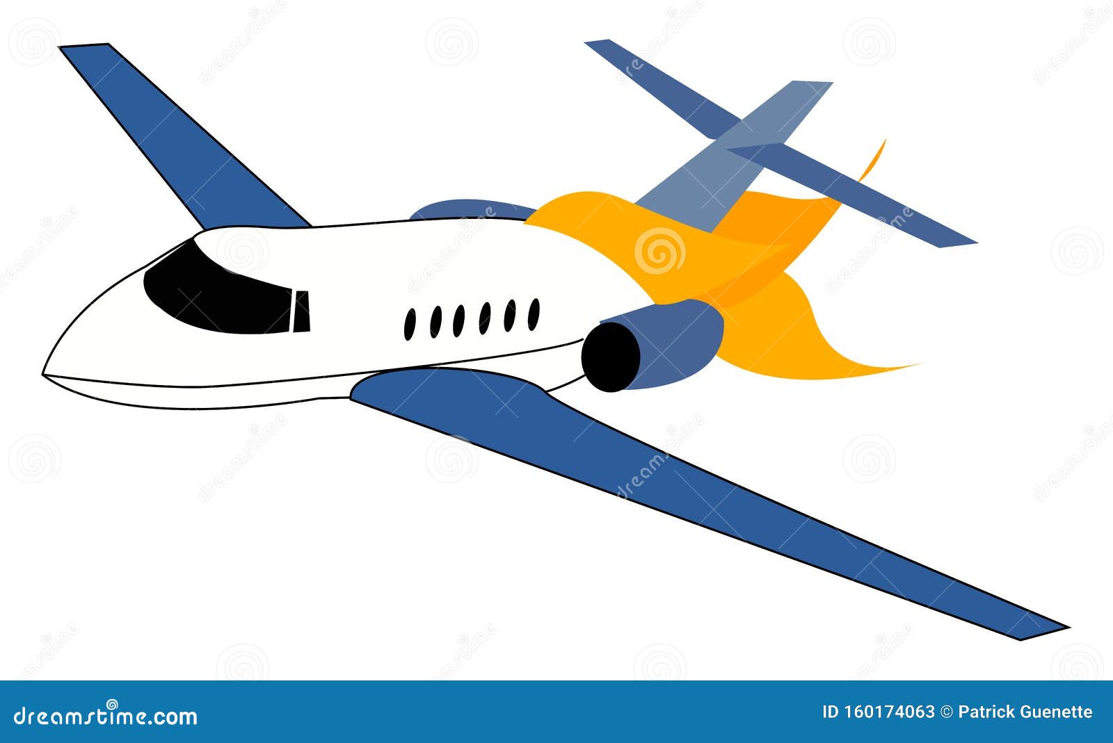 Airplane Crash, Illustration, Vector Stock Vector - Illustration of ...