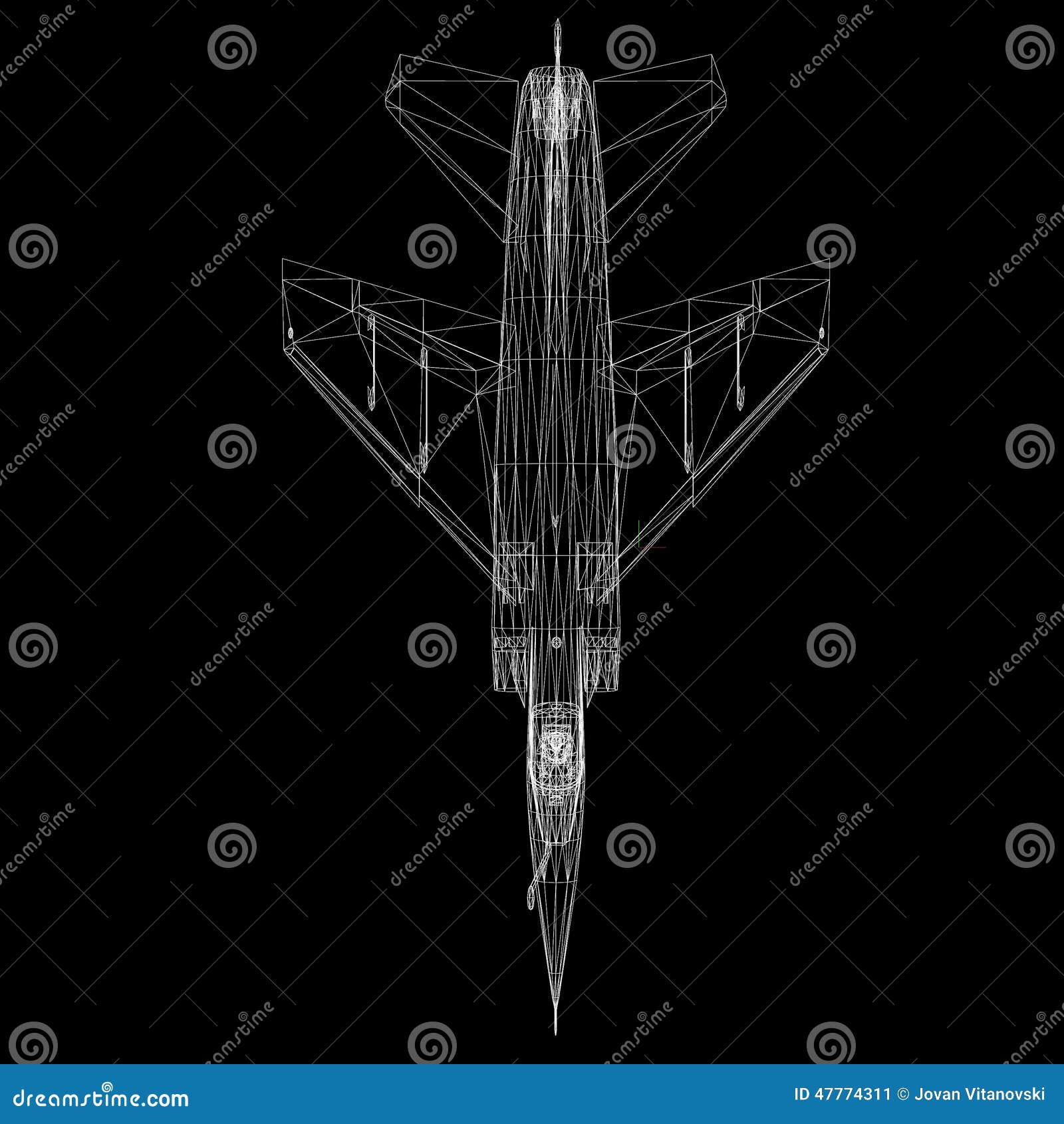 Airplane stock illustration. Illustration of blueprint - 47774311