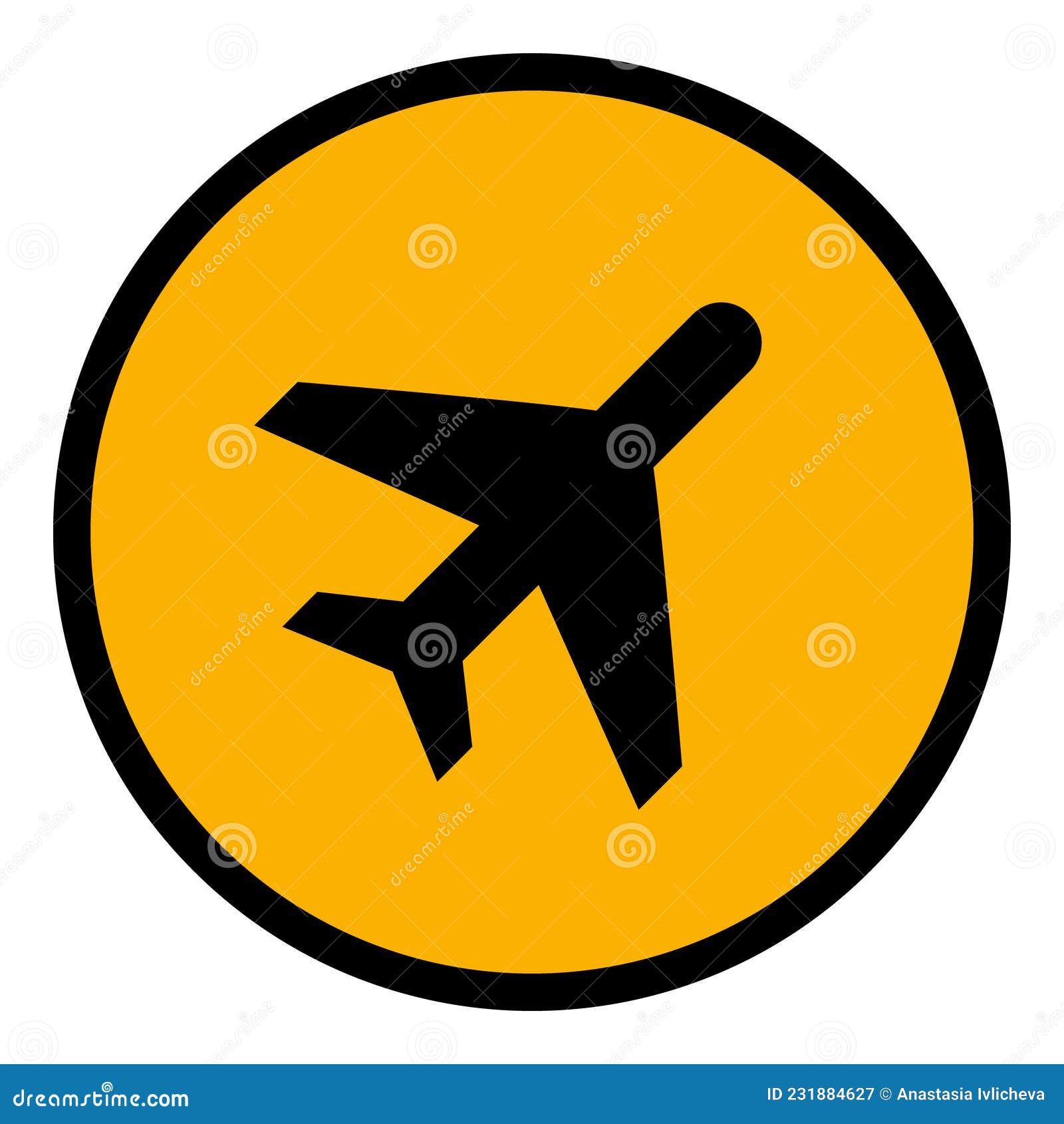 Airplane Danger - Vector Icon Illustration Stock Vector - Illustration ...