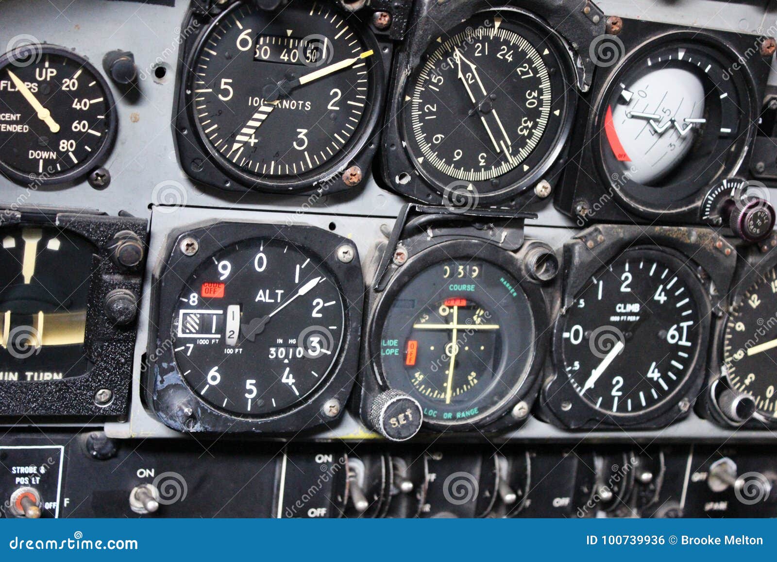 Airplane Dash editorial photo. Image of dash, electronics - 100739936