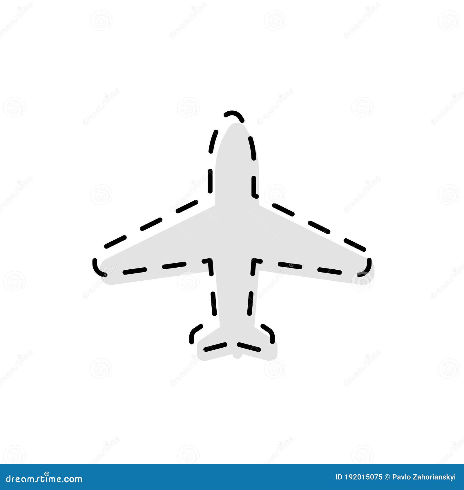 Airplane Dash Line Flight Route Stock Photography | CartoonDealer.com ...