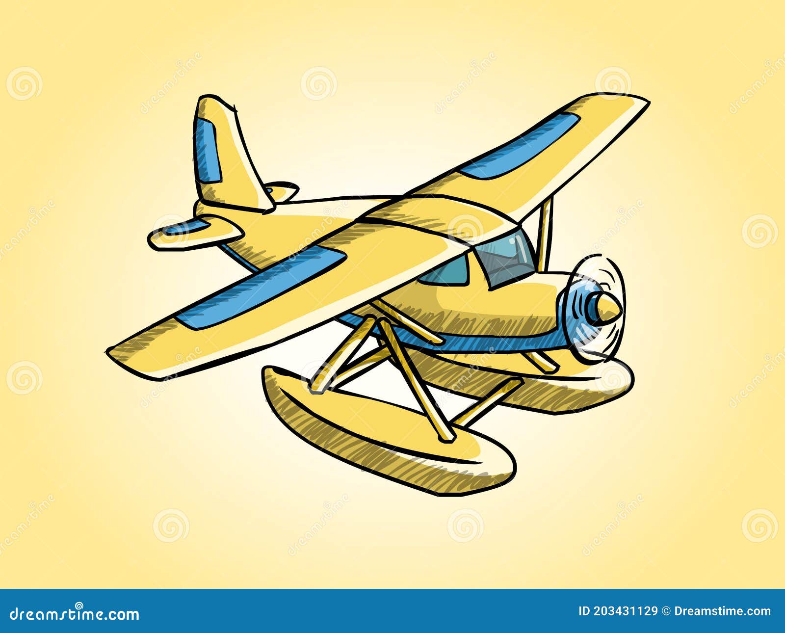 Airplane Doodle 02 stock vector. Illustration of aircraft - 203431129
