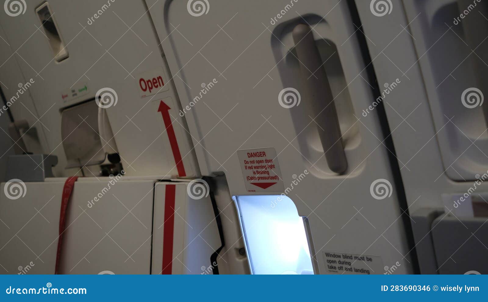 Exit Door With High Ceiling Onboard Qatar Airways Boeing 787-8 ...