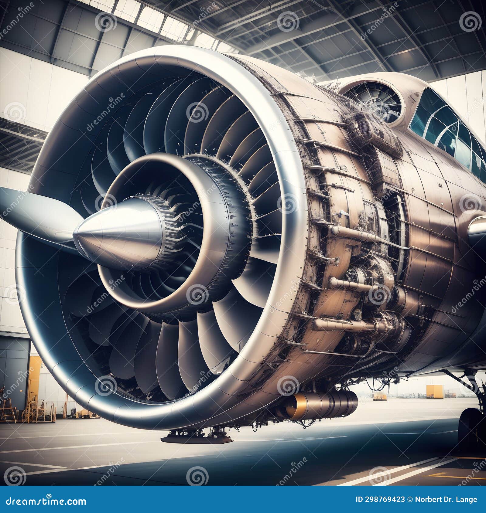 Airplane Engine, AI-generatet Stock Illustration - Illustration of ...