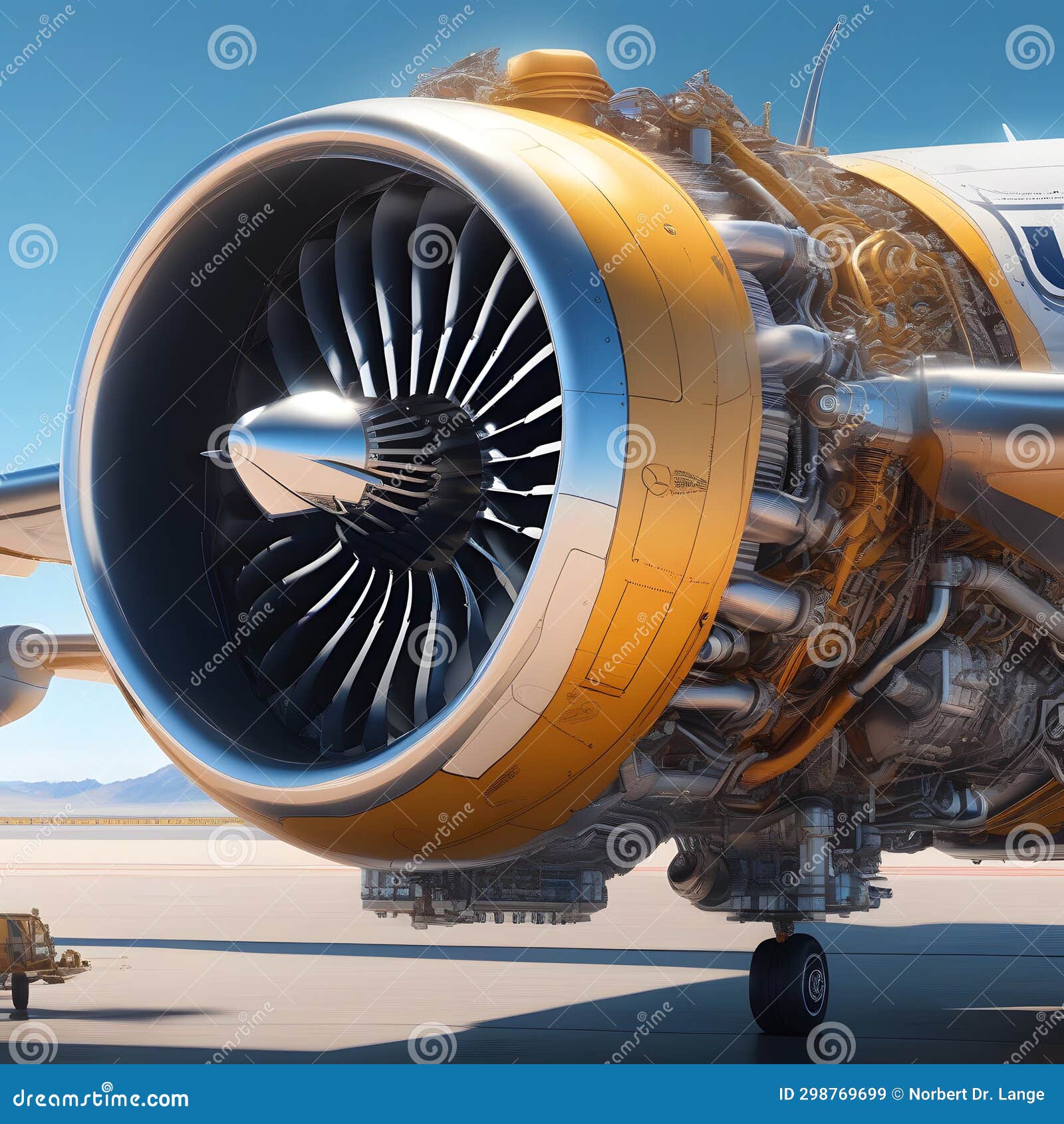 Airplane Engine, AI-generatet Stock Illustration - Illustration of ...