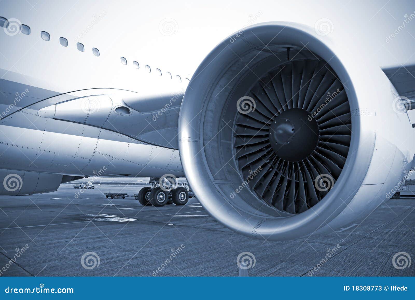 Airplane engine in airport stock image. Image of metal - 18308773