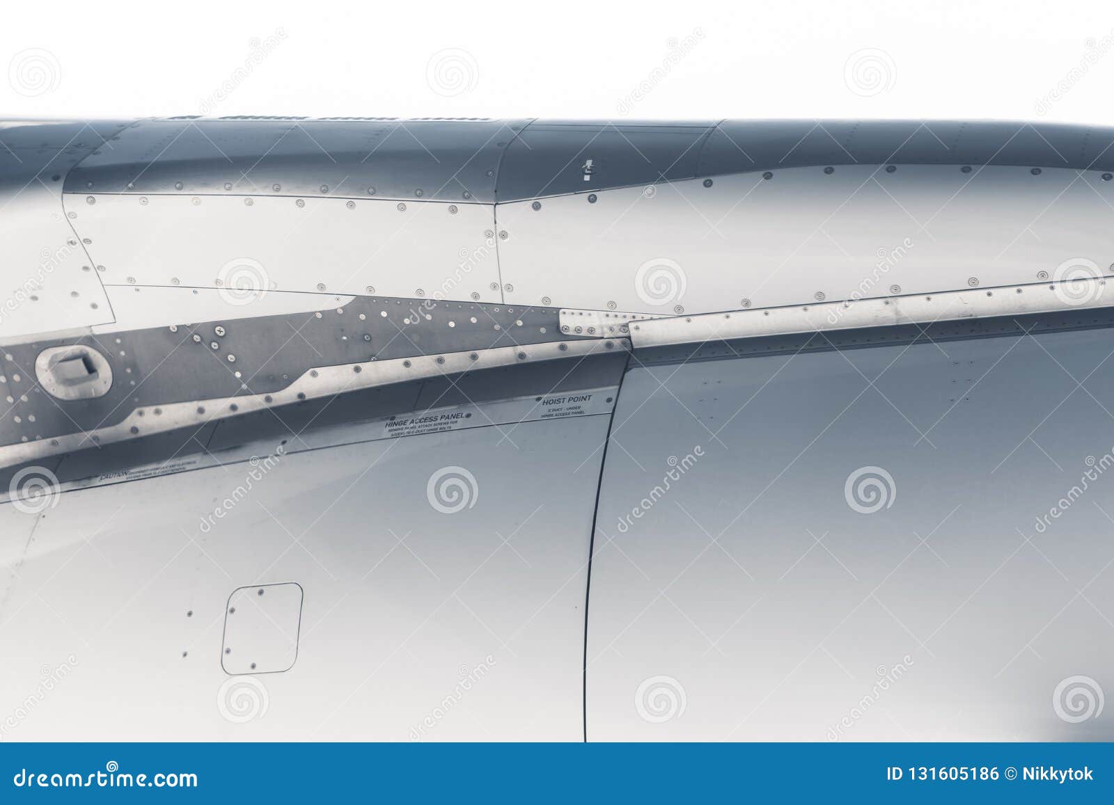 Airplane Engine Part with Rivets Stock Photo - Image of transport ...
