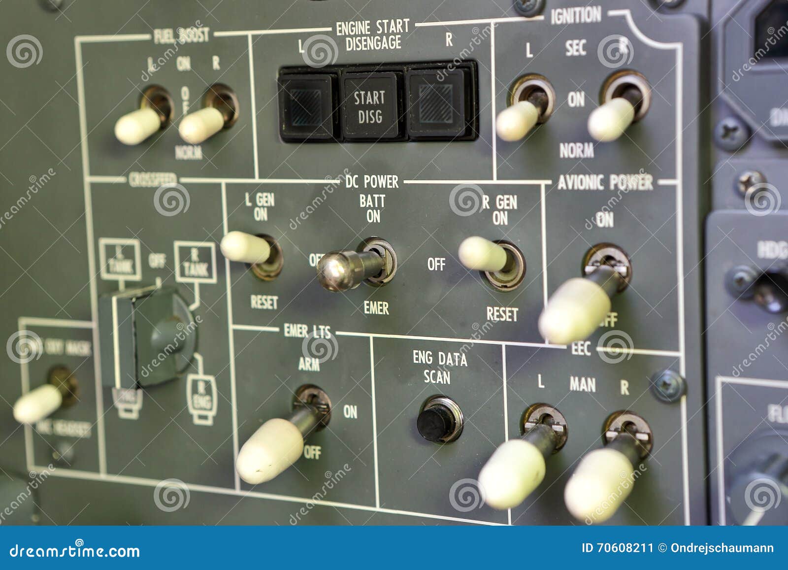 Airplane Engine Starting Panel Stock Image - Image of engine, aviation ...