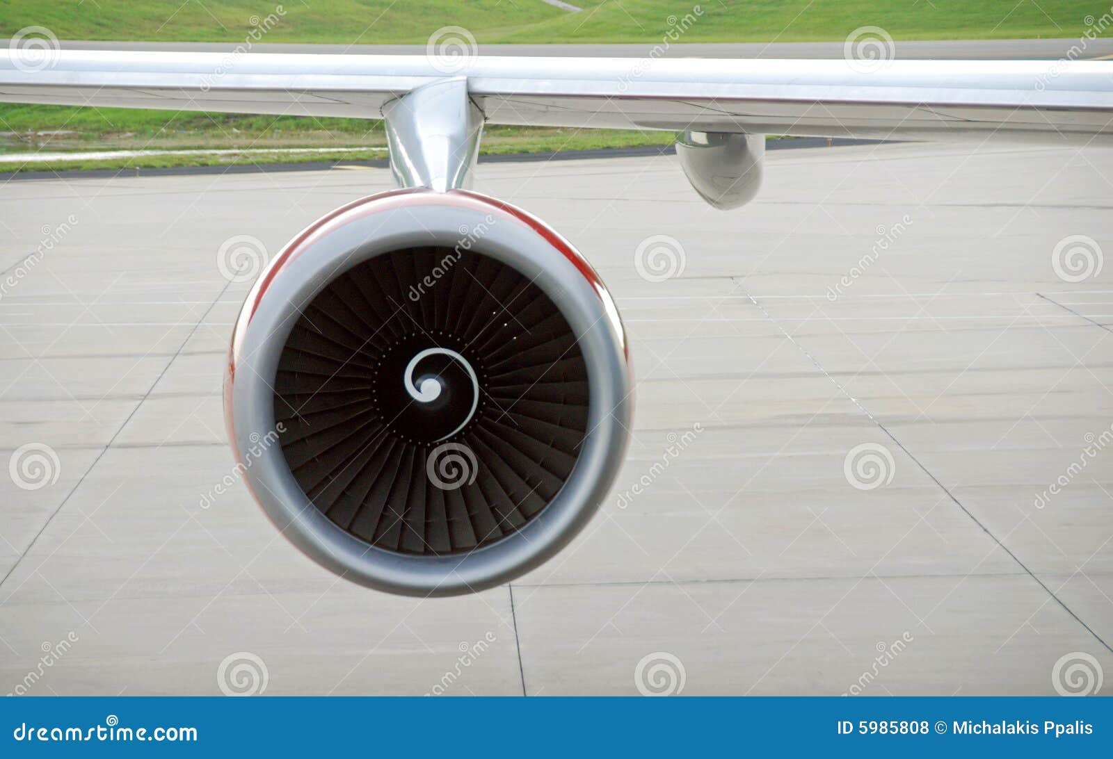 Airplane engine and wing stock photo. Image of aviation - 5985808