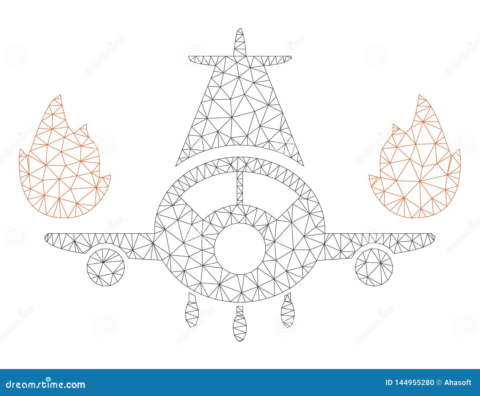 An Airplane With Two Engines Cartoon Vector | CartoonDealer.com #328993085