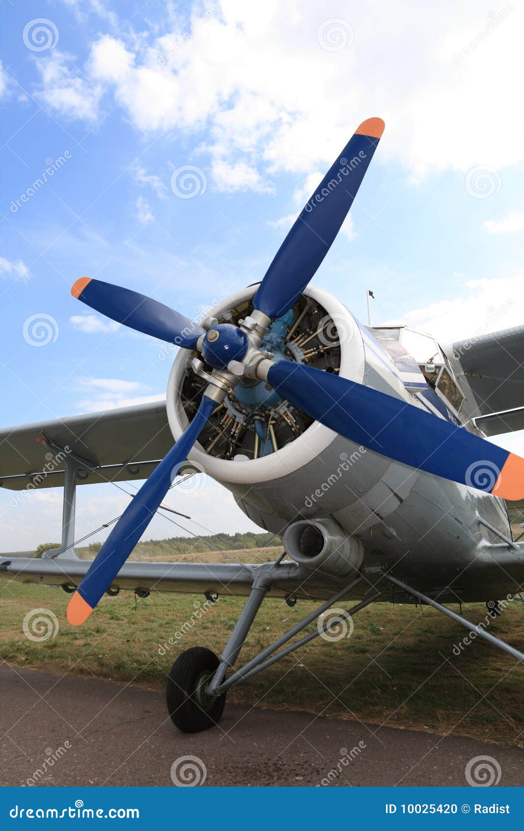 Airplane on field stock photo. Image of sports, private - 10025420