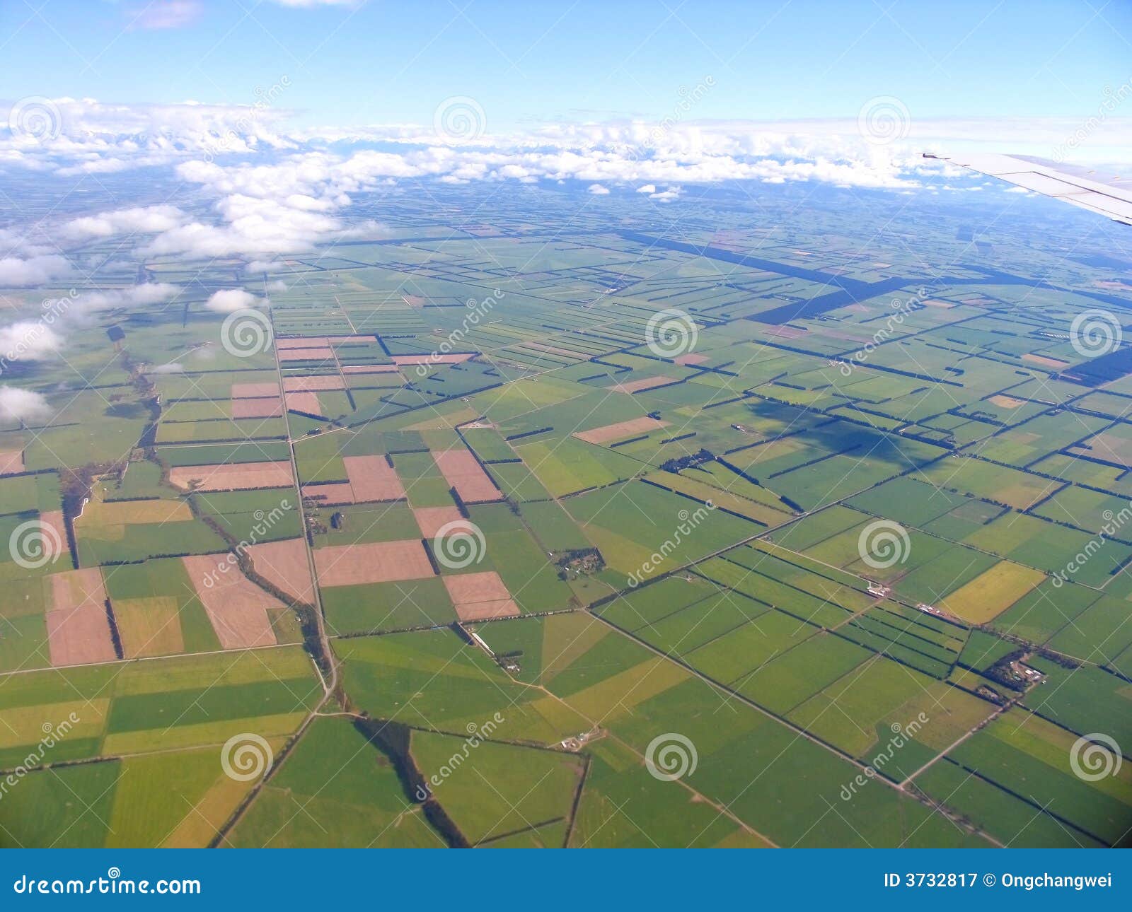 Airplane and Field stock image. Image of travel, blue - 3732817