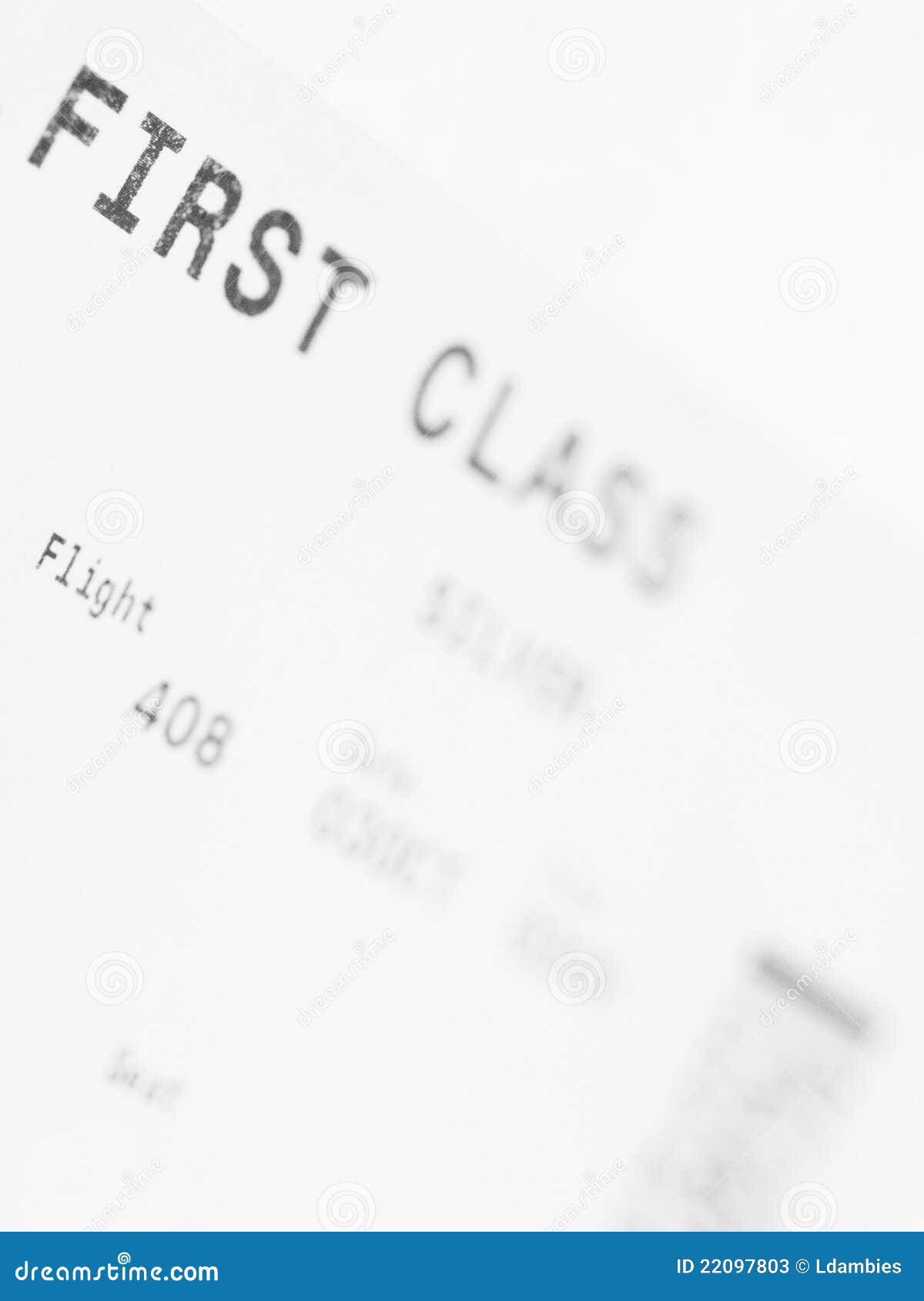 Airplane First Class Ticket Stock Image - Image of technology, paper ...